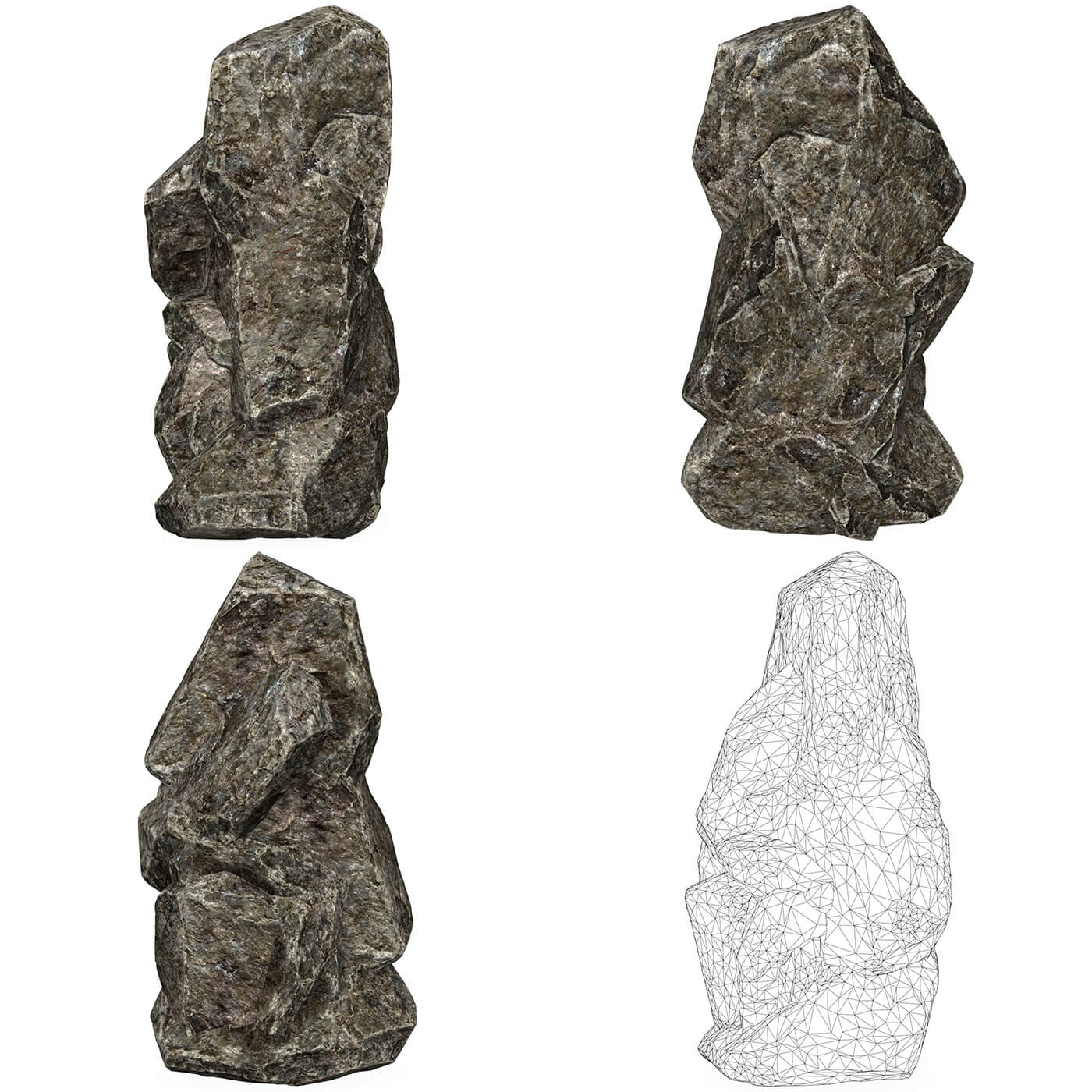 Low Poly Realistic Rock Collection - 3D Model by TreeWorld3d