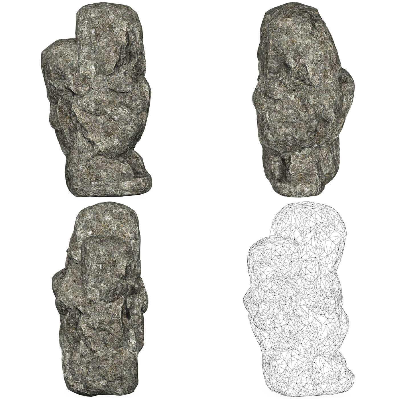 Low Poly Realistic Rock Collection - 3D Model by TreeWorld3d