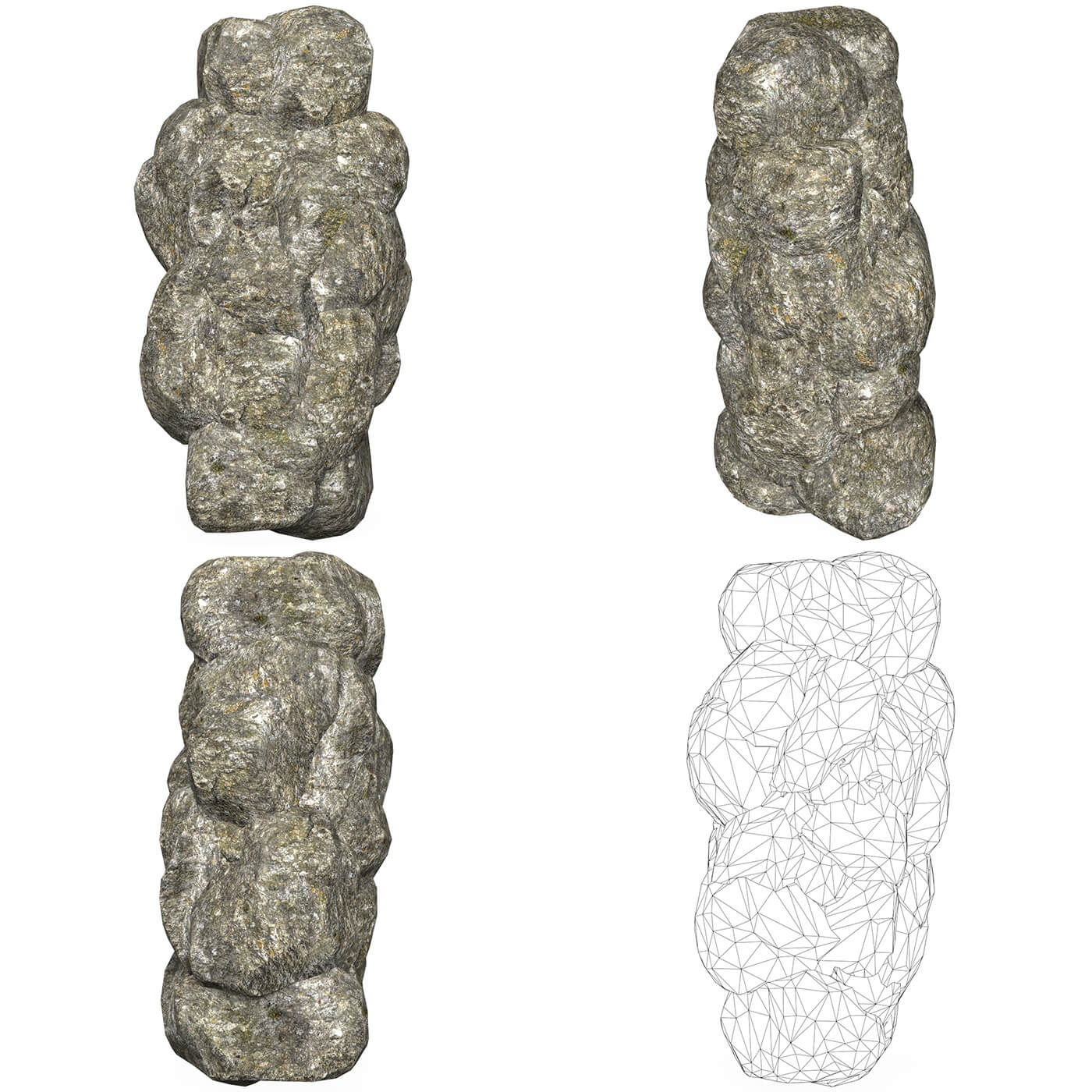 Low Poly Realistic Rock Collection - 3D Model by TreeWorld3d