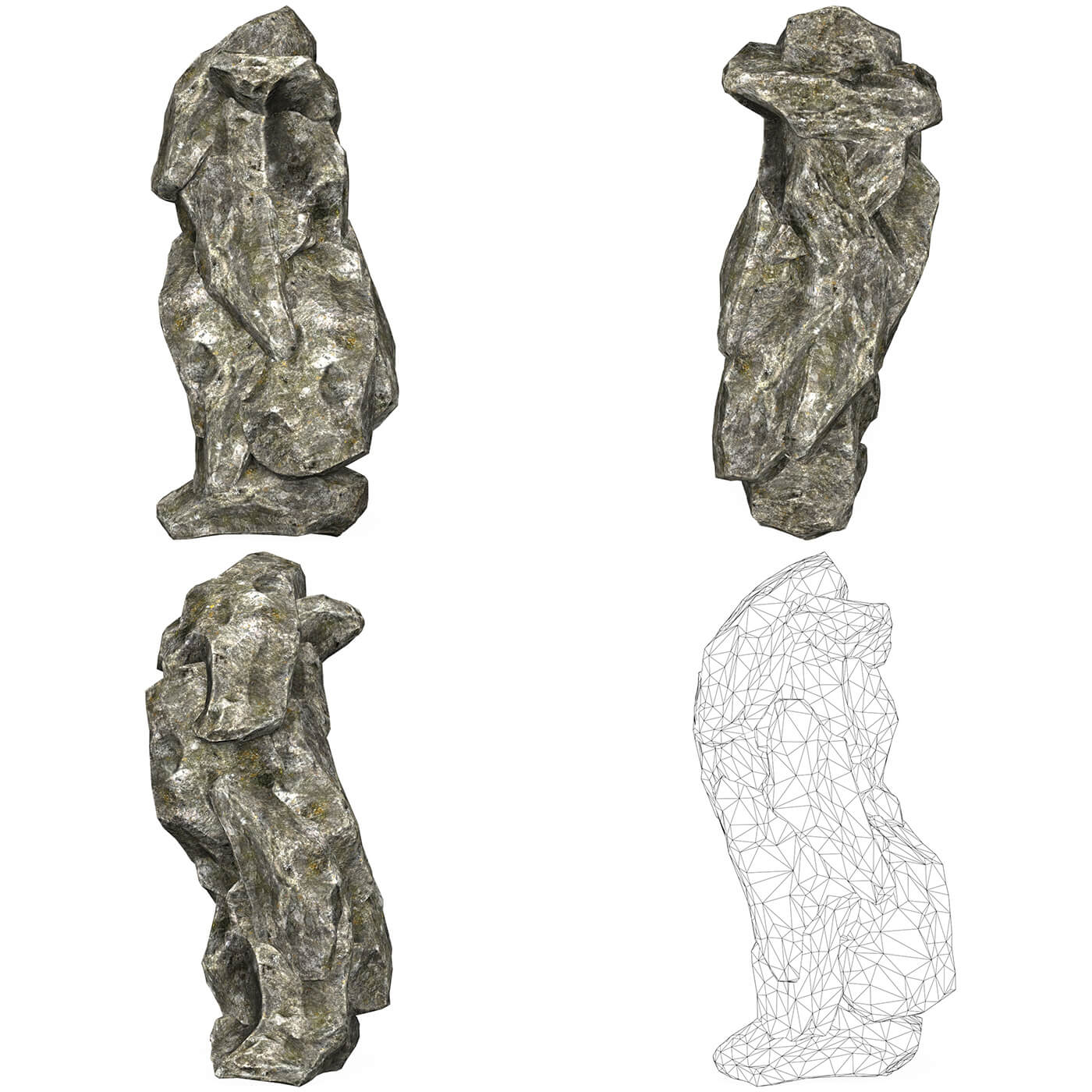 Low Poly Realistic Rock Collection - 3D Model by TreeWorld3d