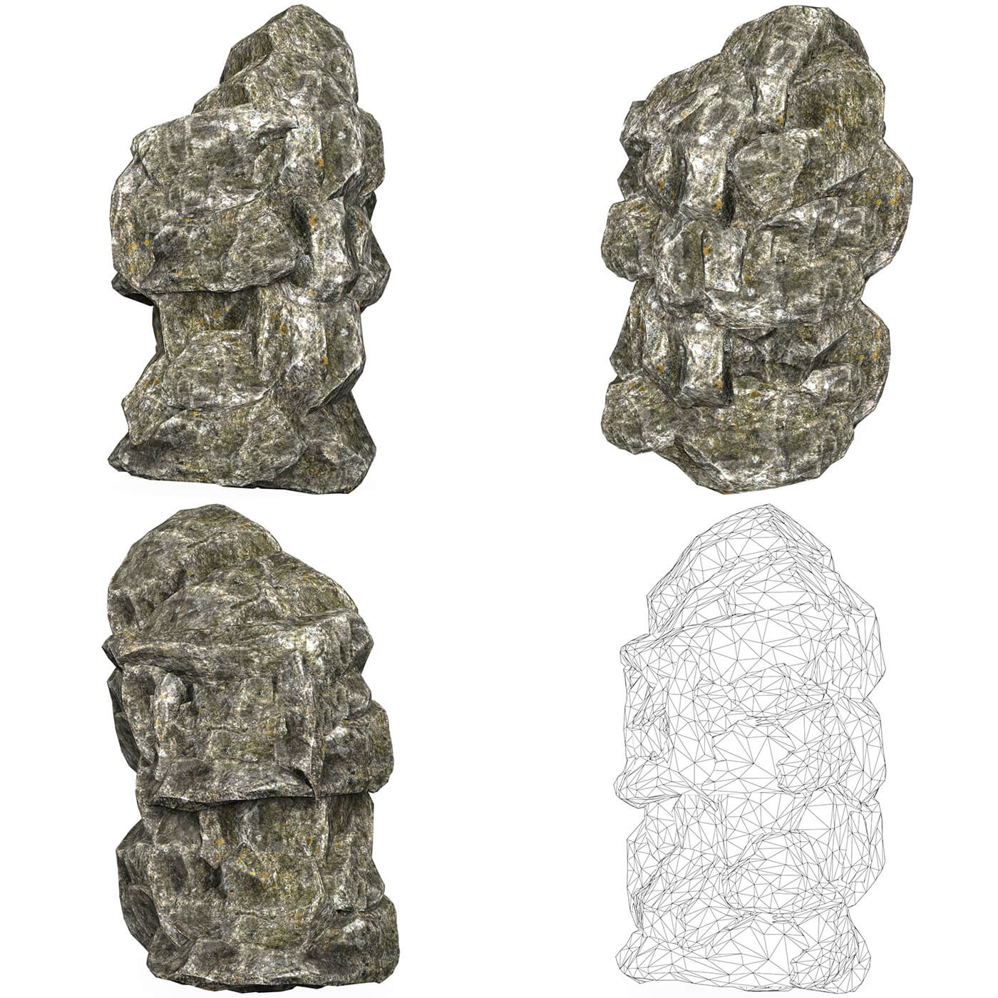 Low Poly Realistic Rock Collection - 3D Model by TreeWorld3d