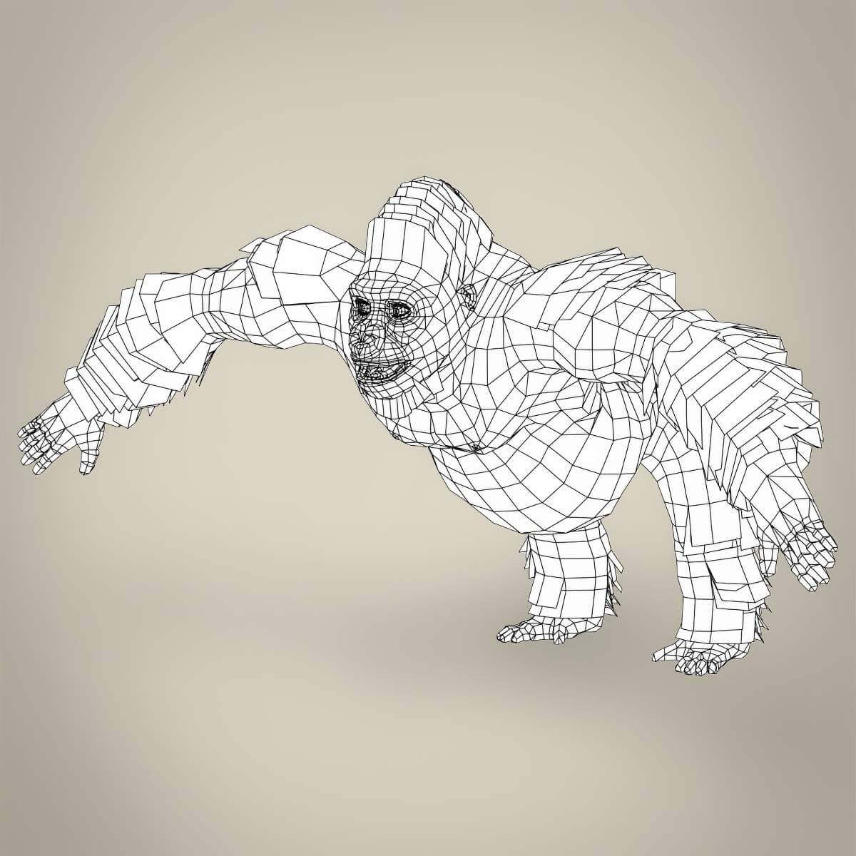 Gorilla - 3D Model by TreeWorld3d