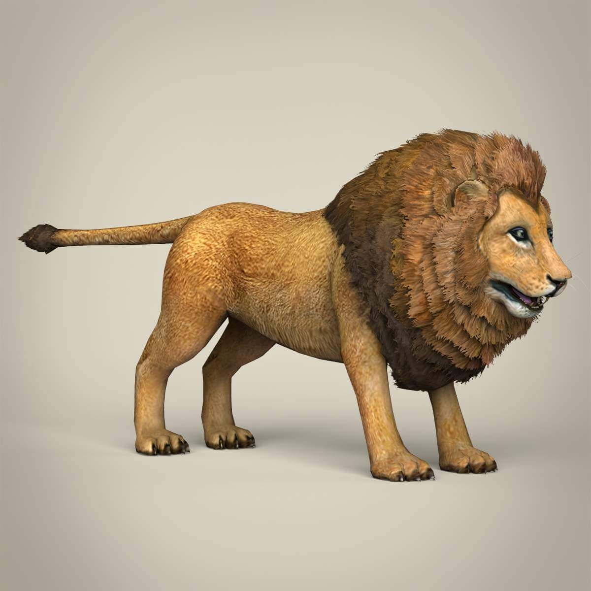 Lion - 3D Model by TreeWorld3d