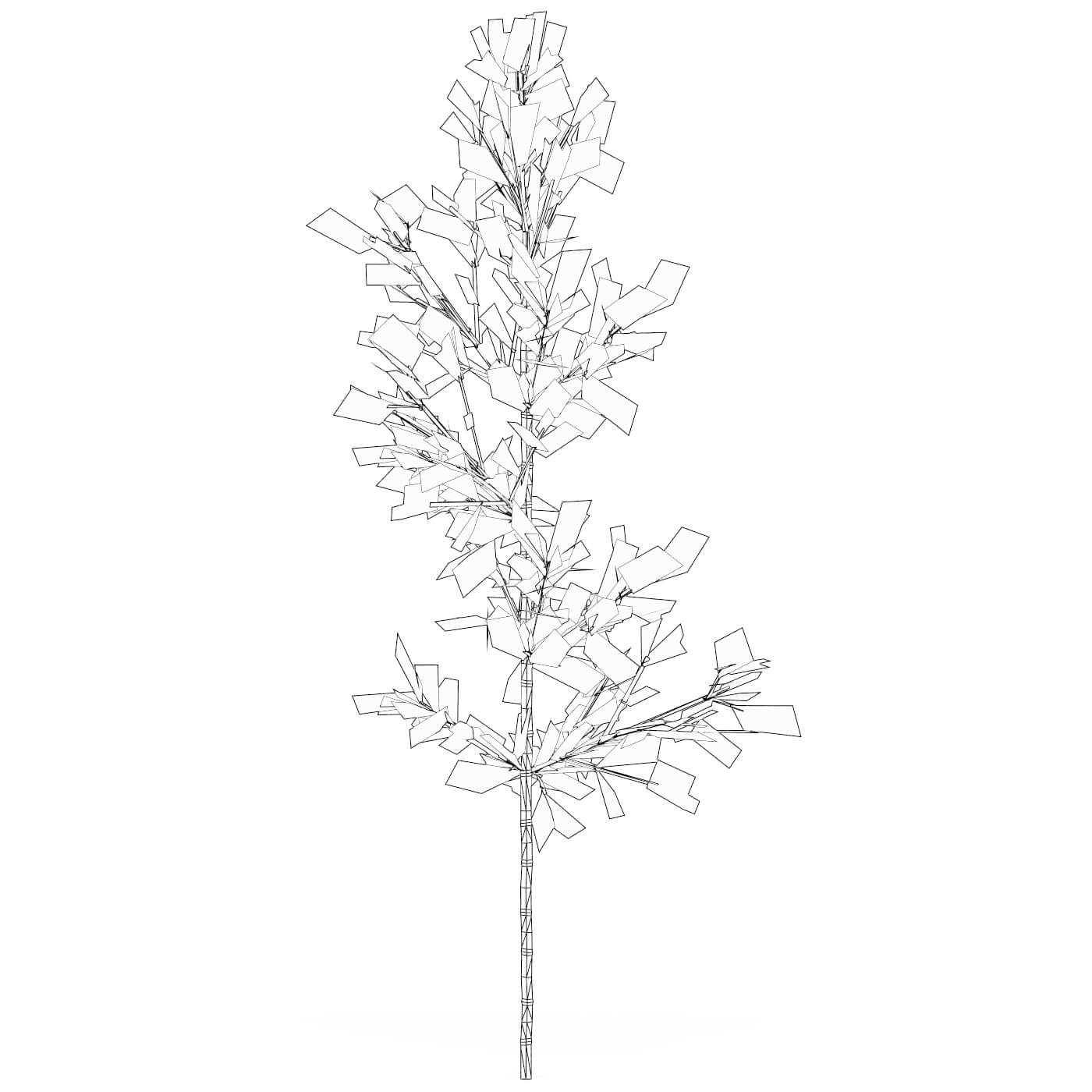 Realistic Low Poly Bamboo 01 - 3D Model by TreeWorld3d