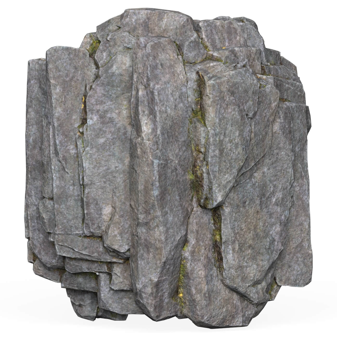 Realistic Low Poly Rock Cliff 02 - 3D Model by TreeWorld3d