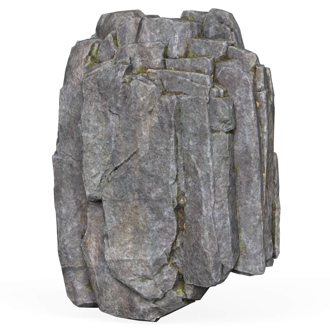 Realistic Low Poly Rock Cliff 02 - 3D Model by TreeWorld3d