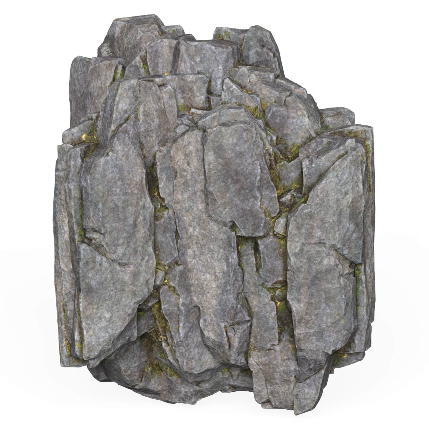 Realistic Low Poly Rock Cliff 03 - 3D Model by TreeWorld3d