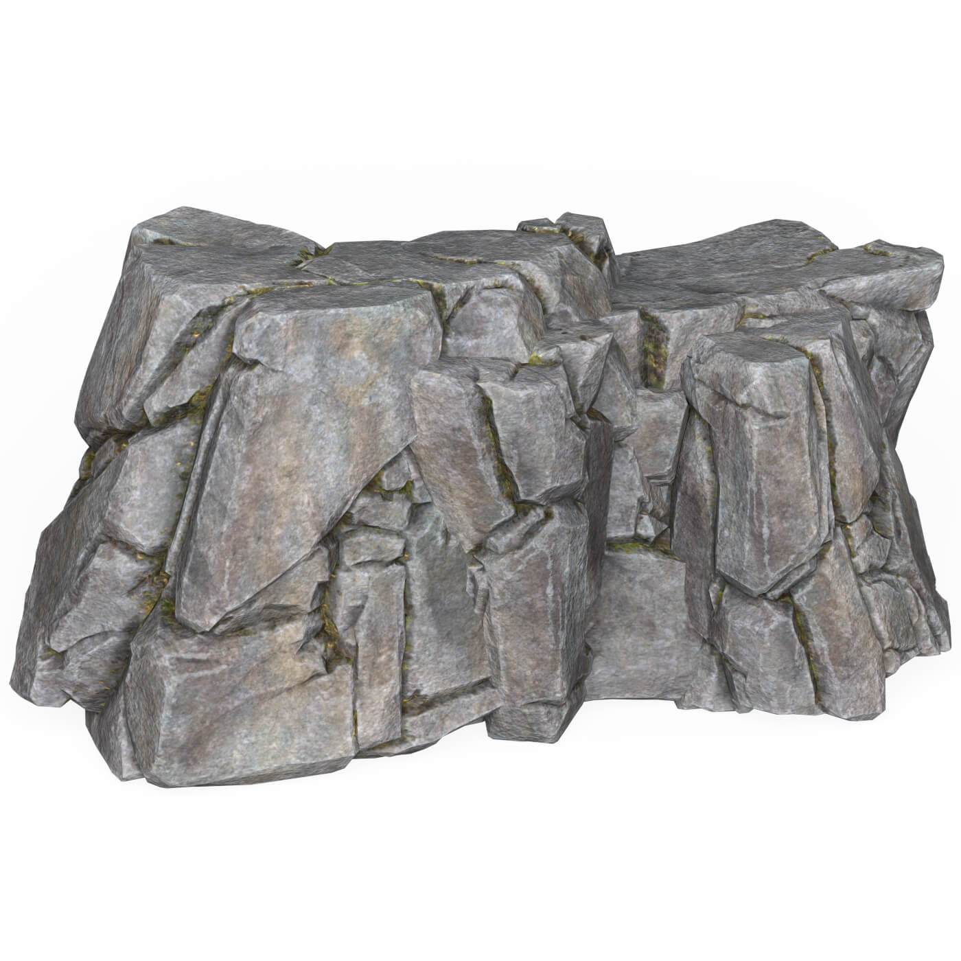 Realistic Low Poly Rock Cliff 06 - 3D Model by TreeWorld3d