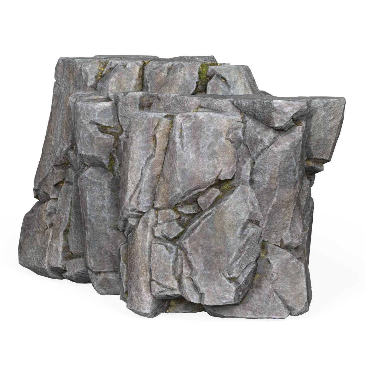 Realistic Low Poly Rock Cliff 06 - 3D Model by TreeWorld3d