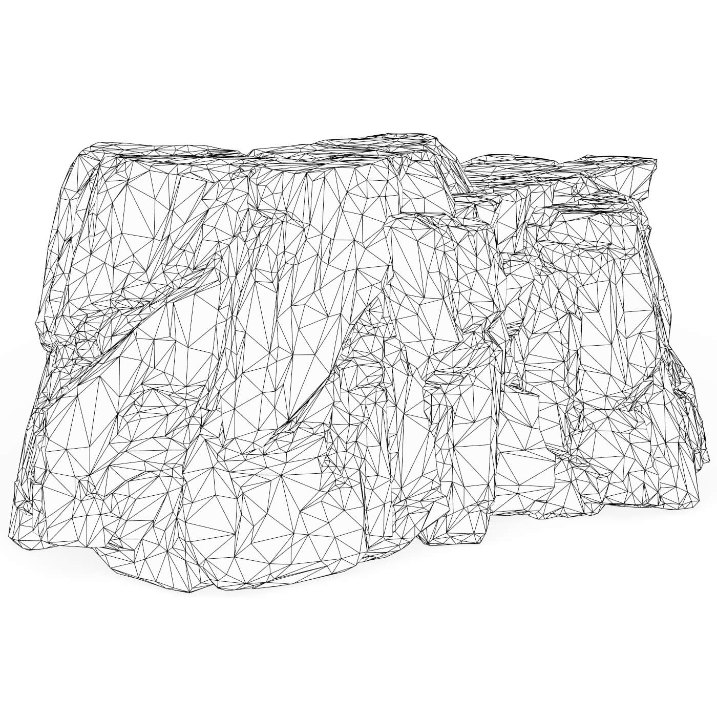 Realistic Low Poly Rock Cliff 06 - 3D Model by TreeWorld3d