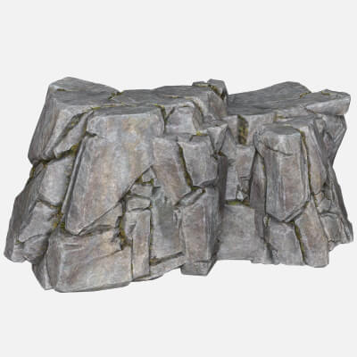 Realistic Low Poly Rock Cliff 06 - 3D Model by TreeWorld3d