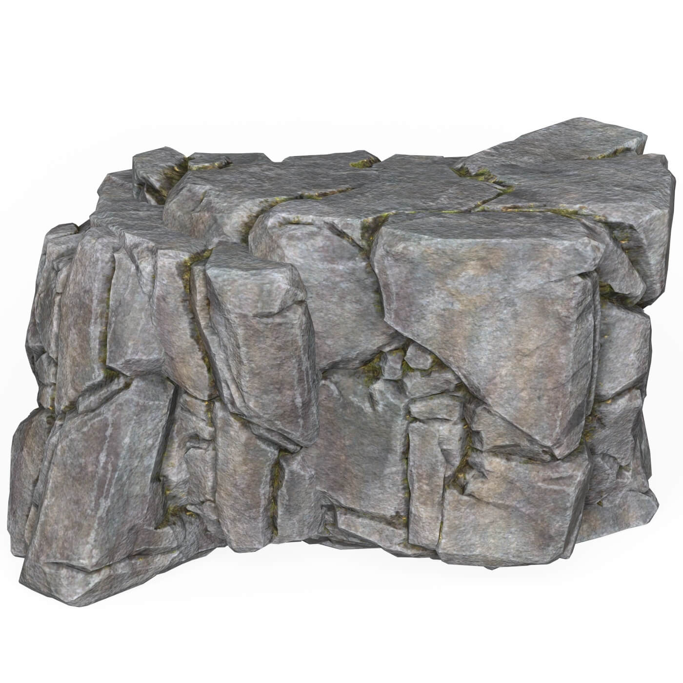Realistic Low Poly Rock Cliff 07 - 3D Model by TreeWorld3d