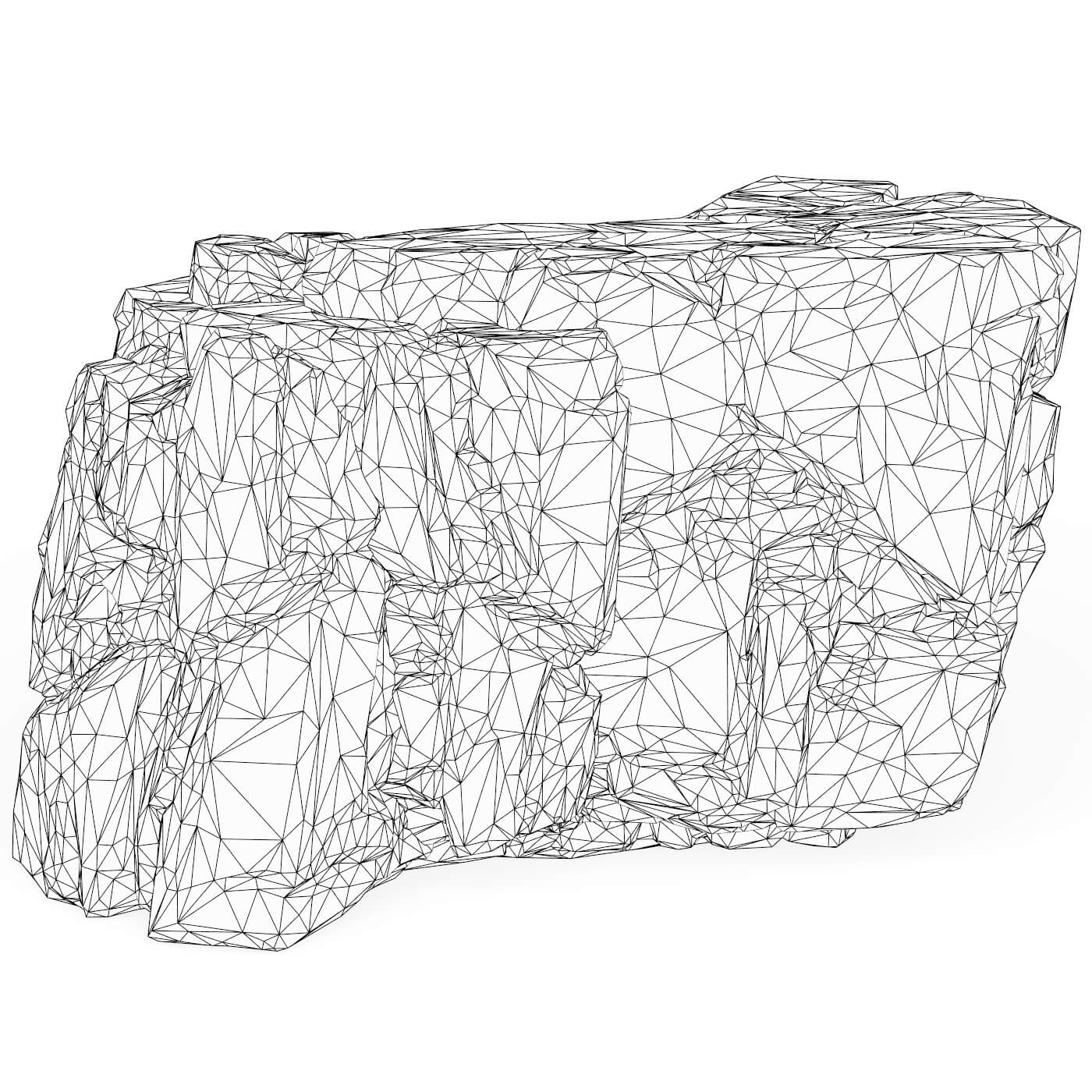 Realistic Low Poly Rock Cliff 07 - 3D Model by TreeWorld3d