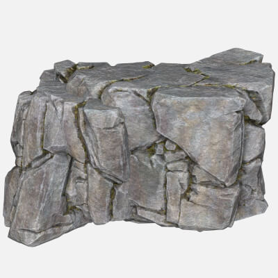 Realistic Low Poly Rock Cliff 07 - 3D Model by TreeWorld3d