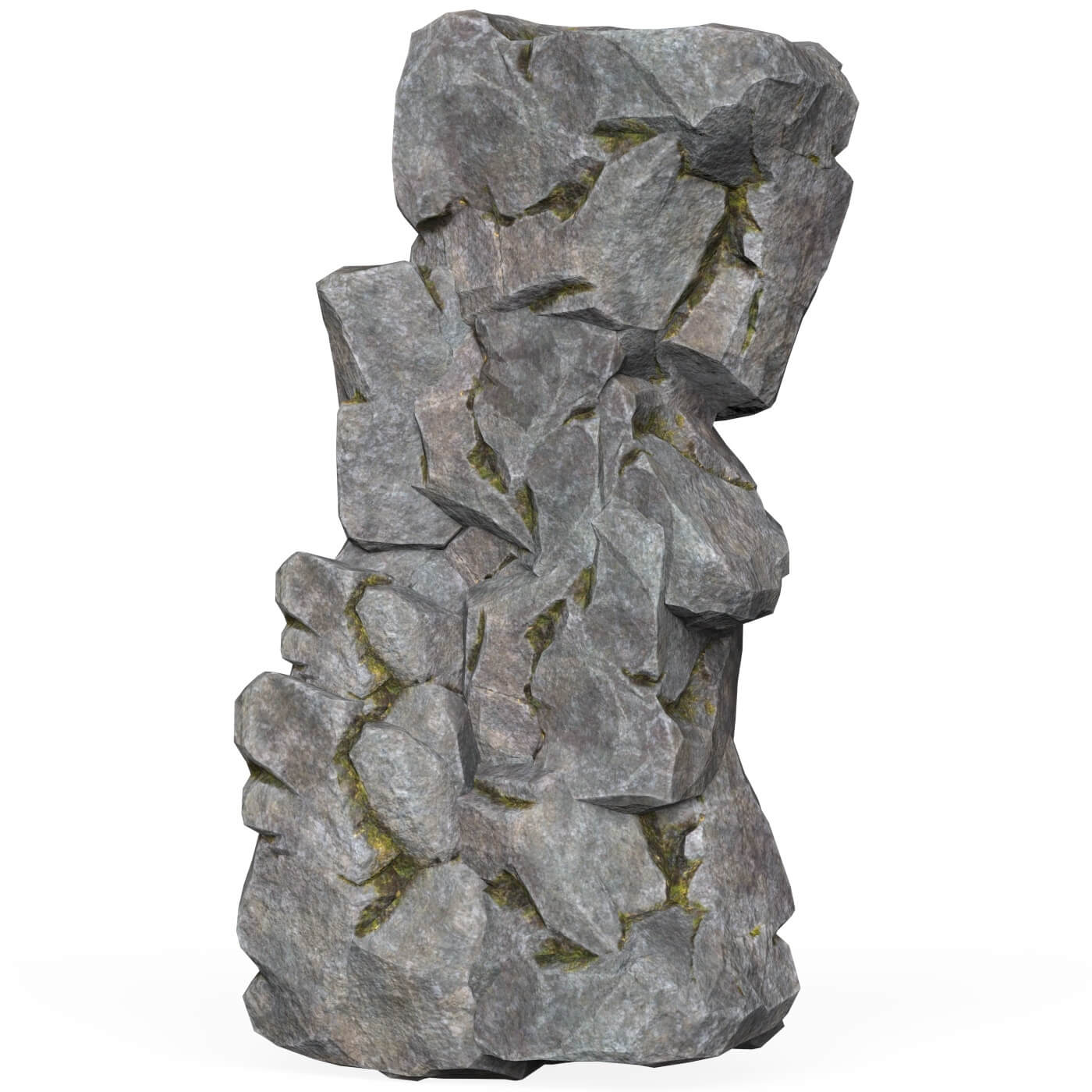 Realistic Low Poly Rock Cliff 08 - 3D Model by TreeWorld3d