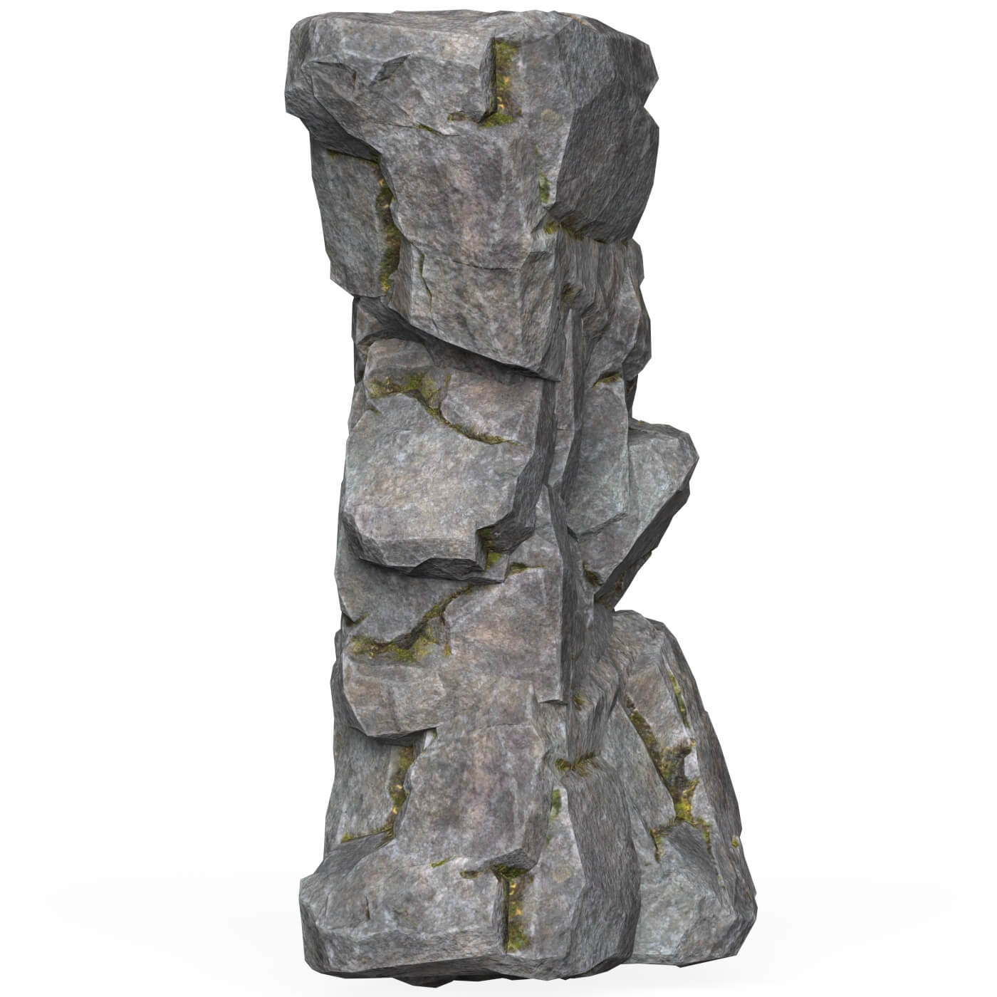 Realistic Low Poly Rock Cliff 08 - 3D Model by TreeWorld3d