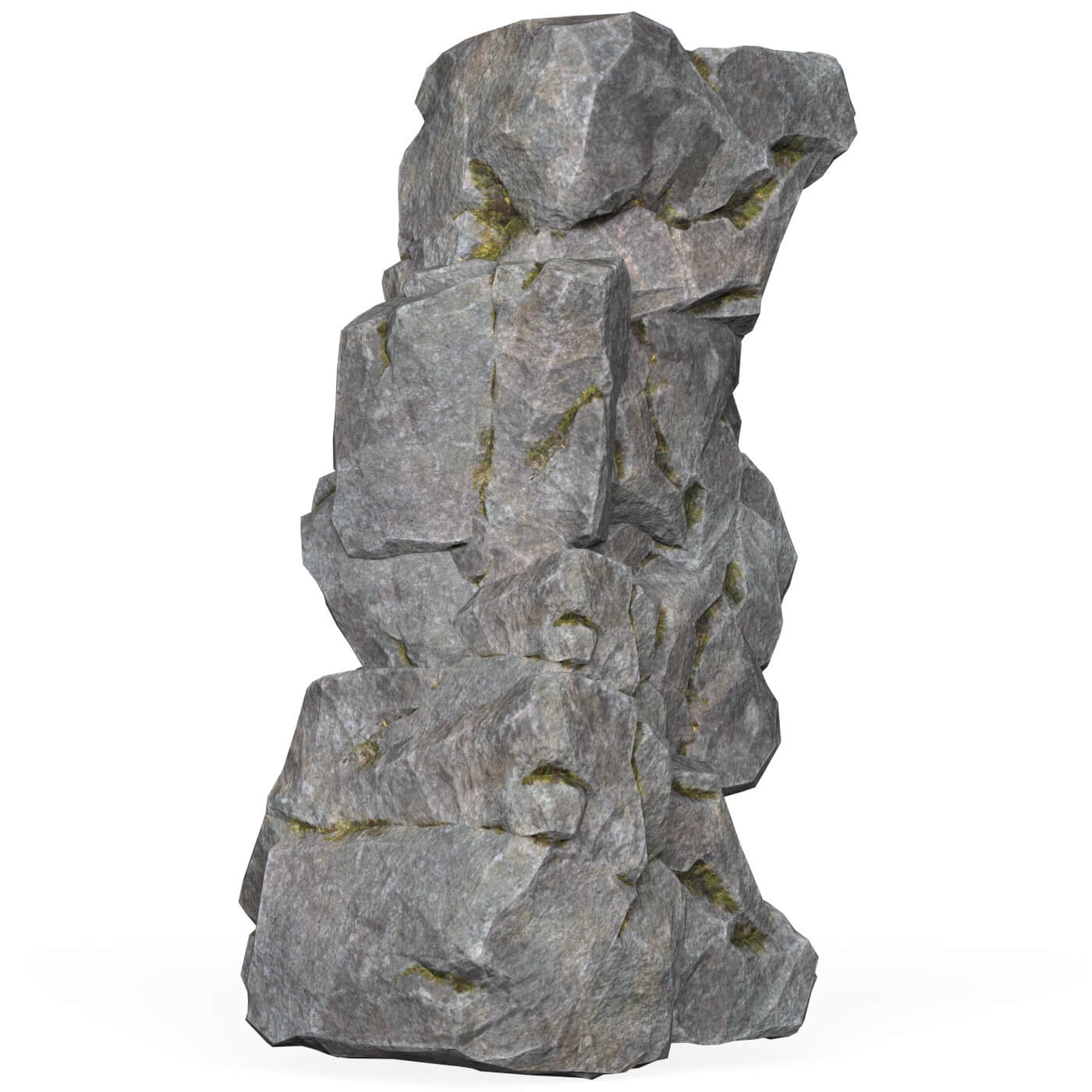 Realistic Low Poly Rock Cliff 08 - 3D Model by TreeWorld3d