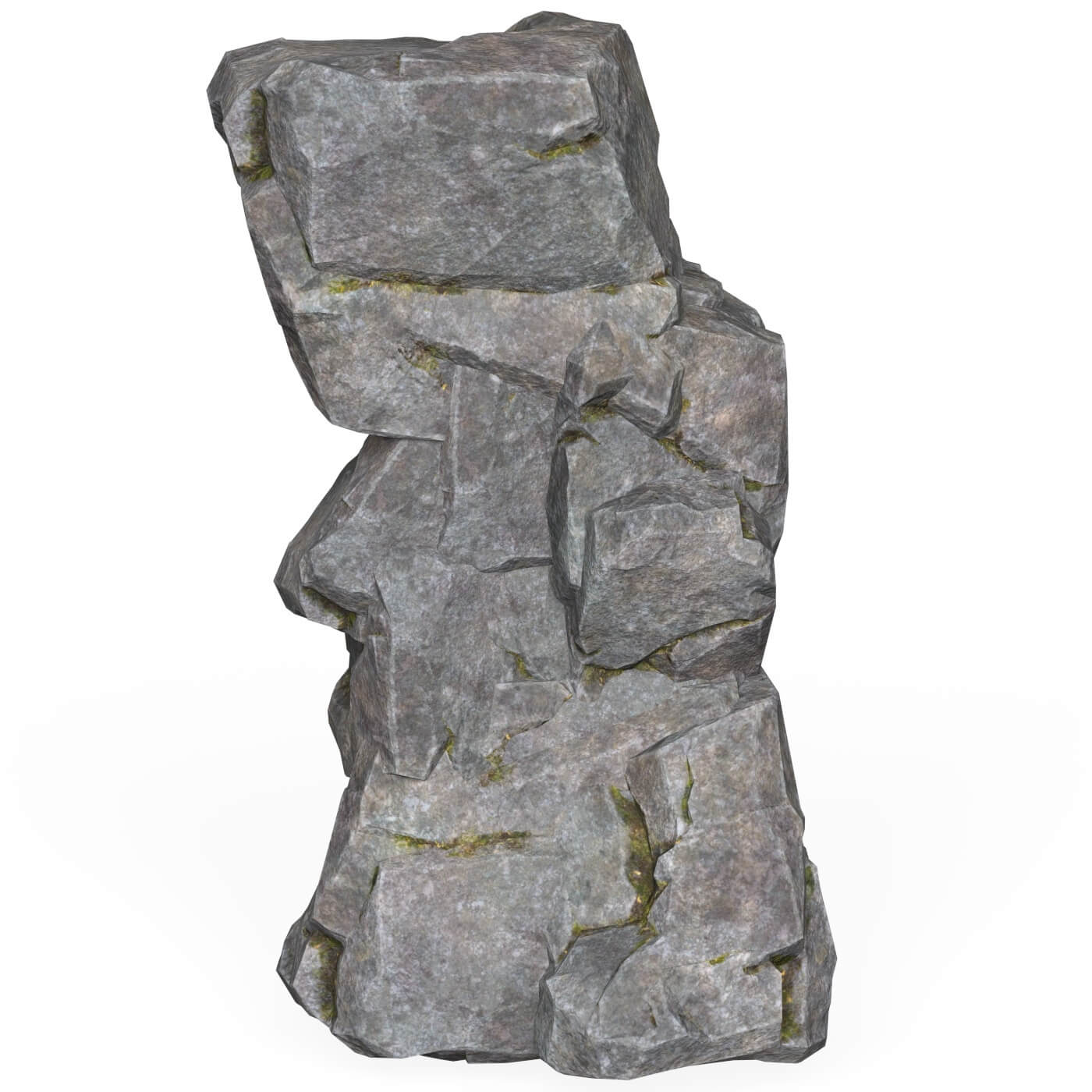 Realistic Low Poly Rock Cliff 08 - 3D Model by TreeWorld3d