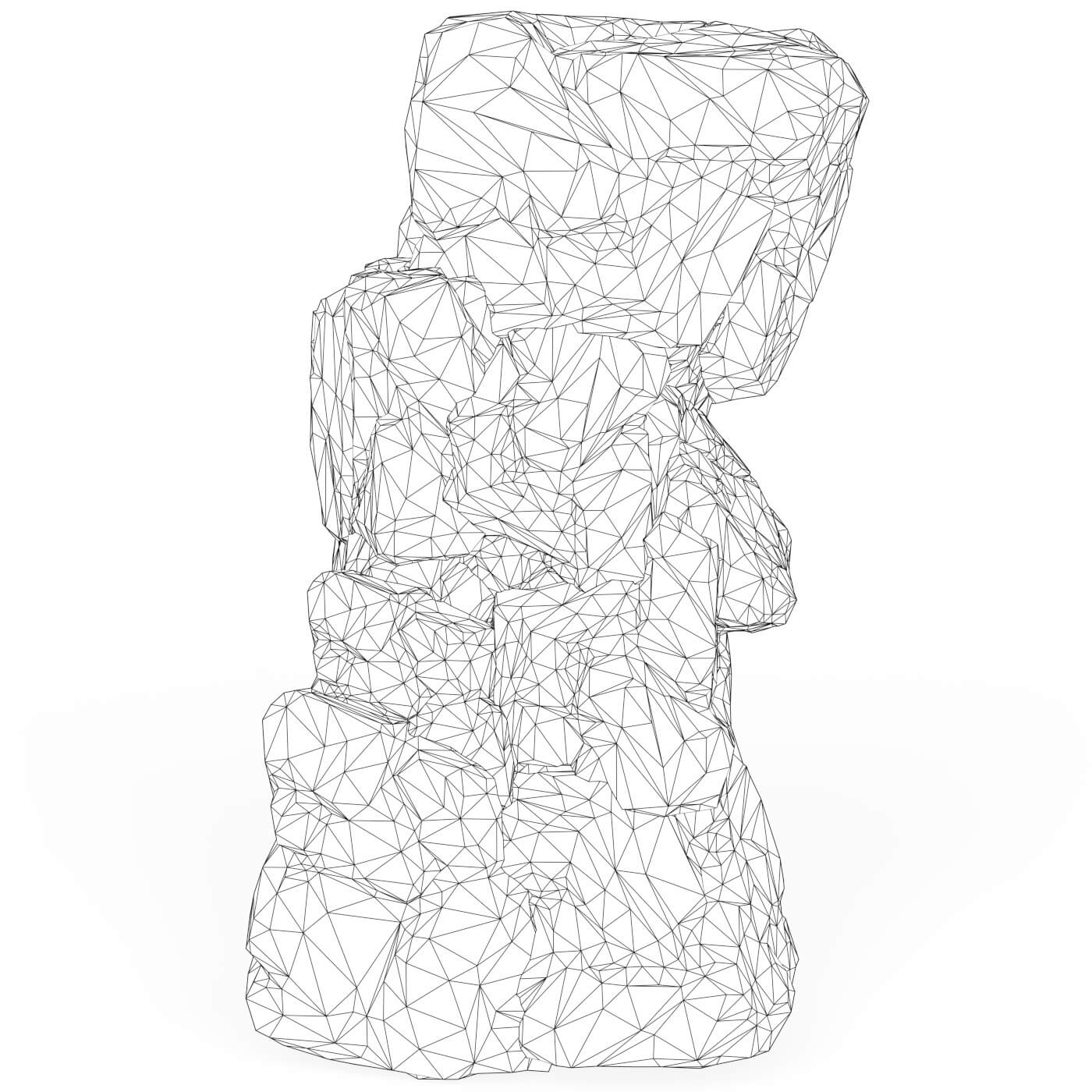 Realistic Low Poly Rock Cliff 08 - 3D Model by TreeWorld3d