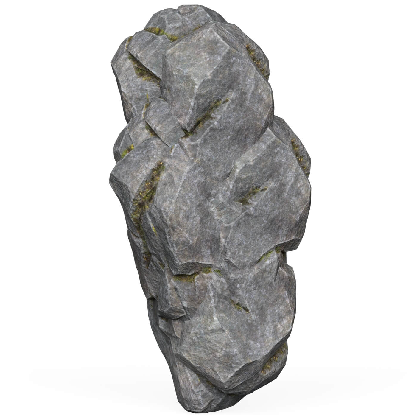 Realistic Low Poly Rock Cliff 09 - 3D Model by TreeWorld3d
