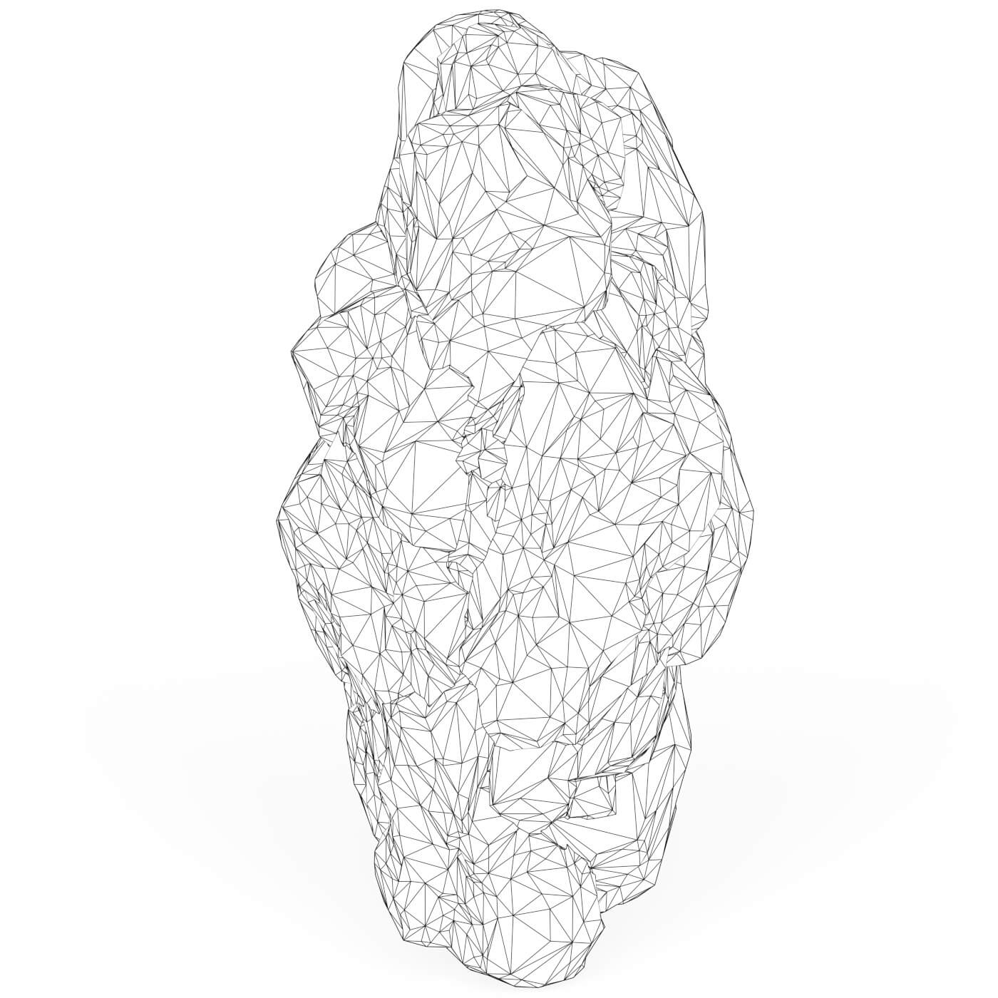 Realistic Low Poly Rock Cliff 09 - 3D Model by TreeWorld3d