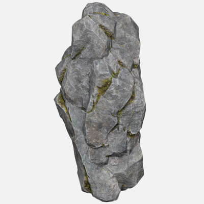 Realistic Low Poly Rock Cliff 09 - 3D Model by TreeWorld3d