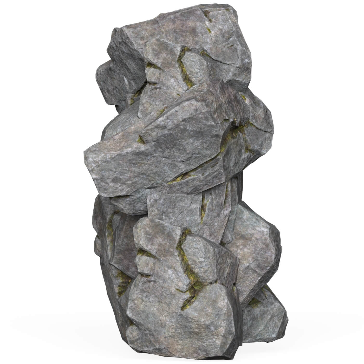 Realistic Low Poly Rock Cliff 10 - 3D Model by TreeWorld3d