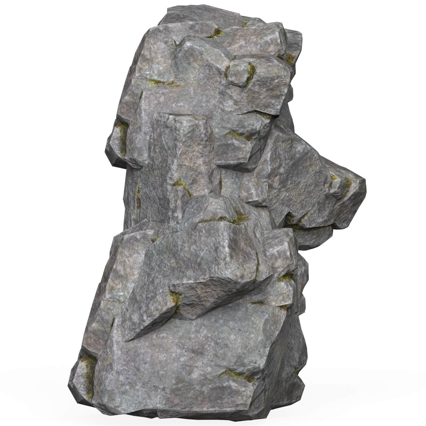 Realistic Low Poly Rock Cliff 10 - 3D Model by TreeWorld3d