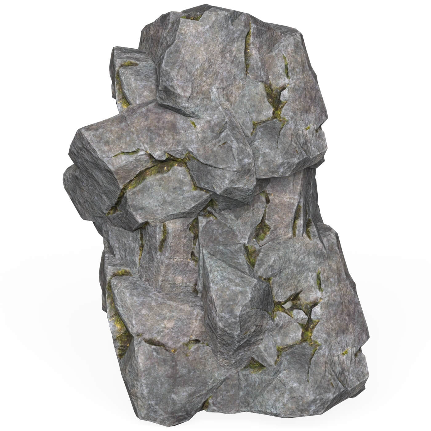 Realistic Low Poly Rock Cliff 10 - 3D Model by TreeWorld3d