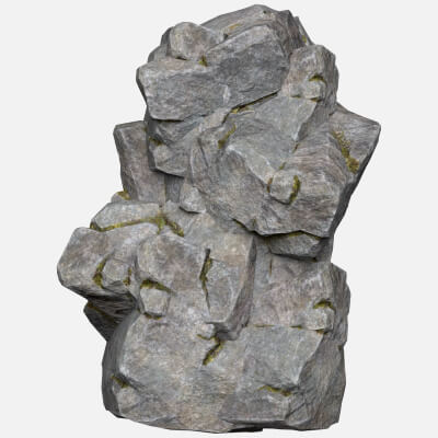 Realistic Low Poly Rock Cliff 10 - 3D Model by TreeWorld3d