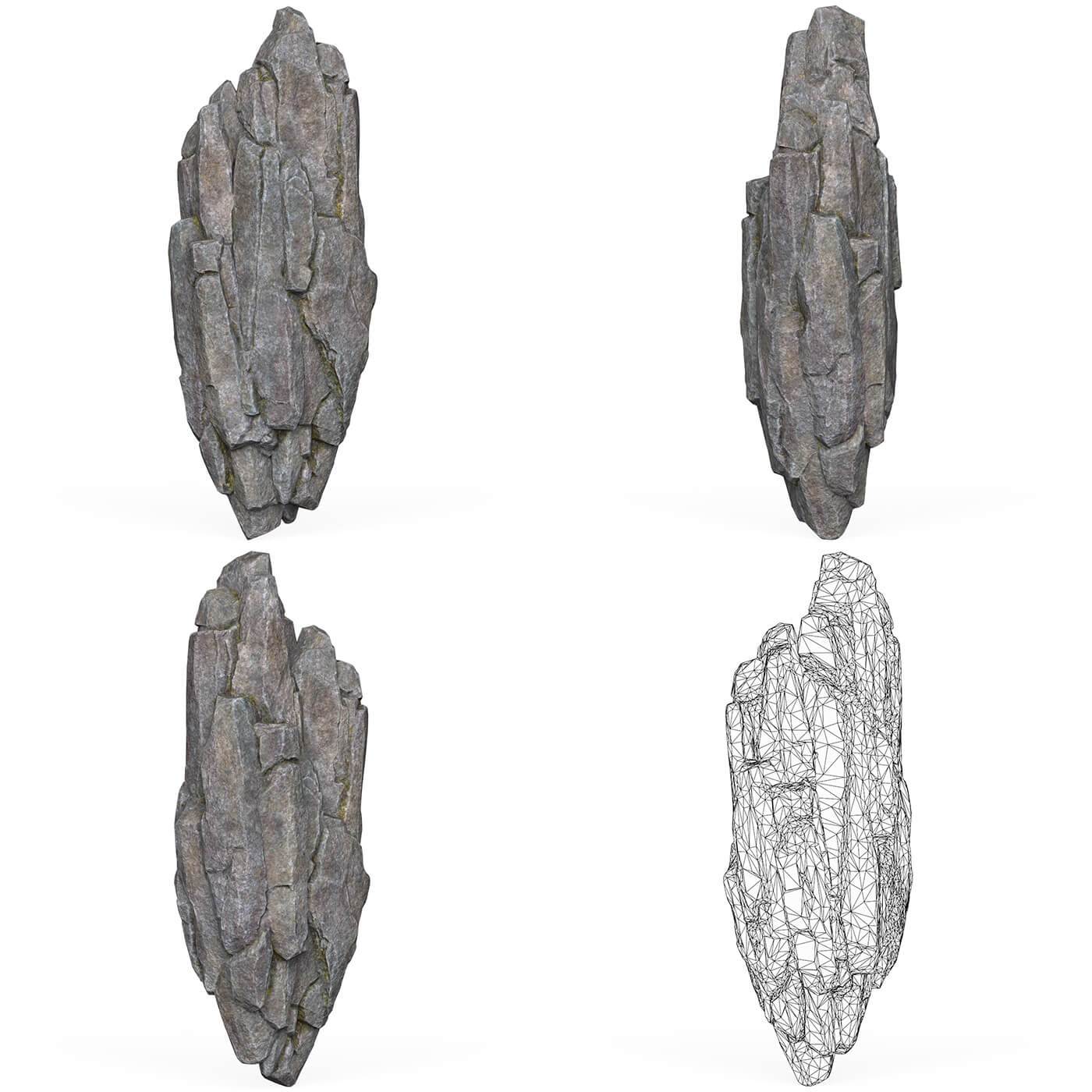 Realistic Low Poly Rock Cliff Collection - 3D Model by TreeWorld3d