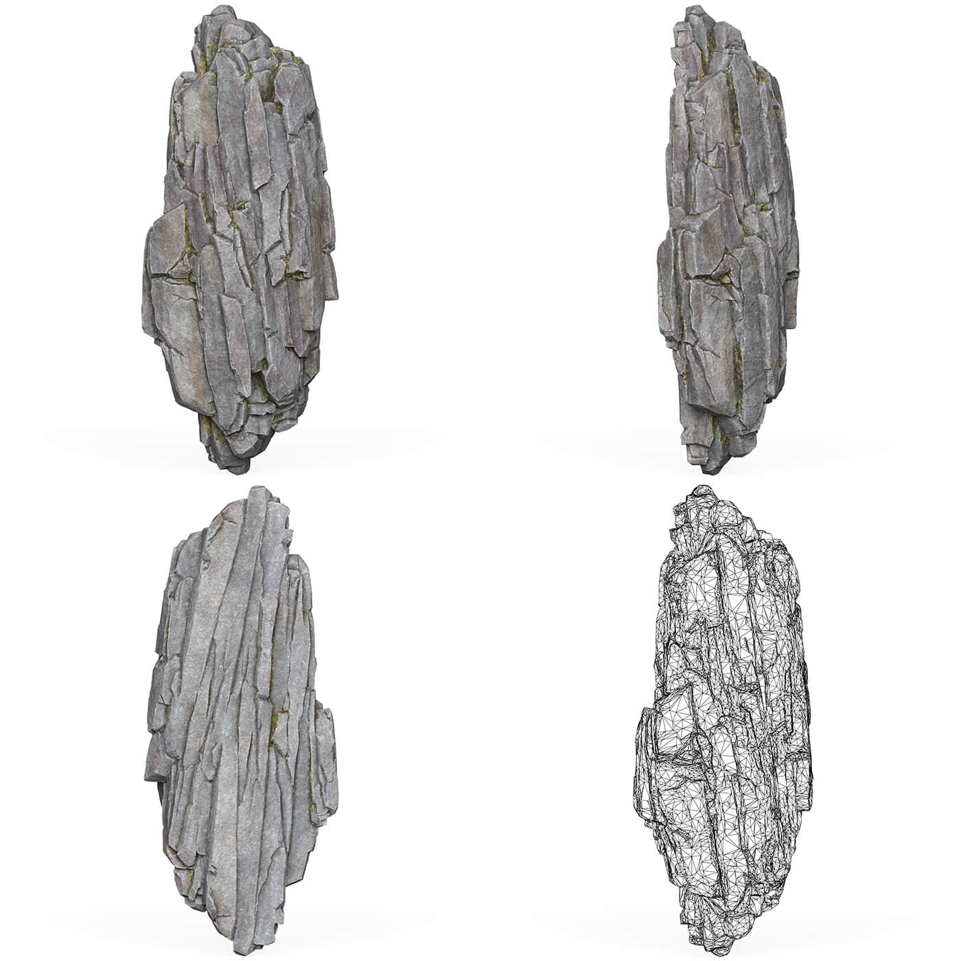 Realistic Low Poly Rock Cliff Collection - 3D Model by TreeWorld3d