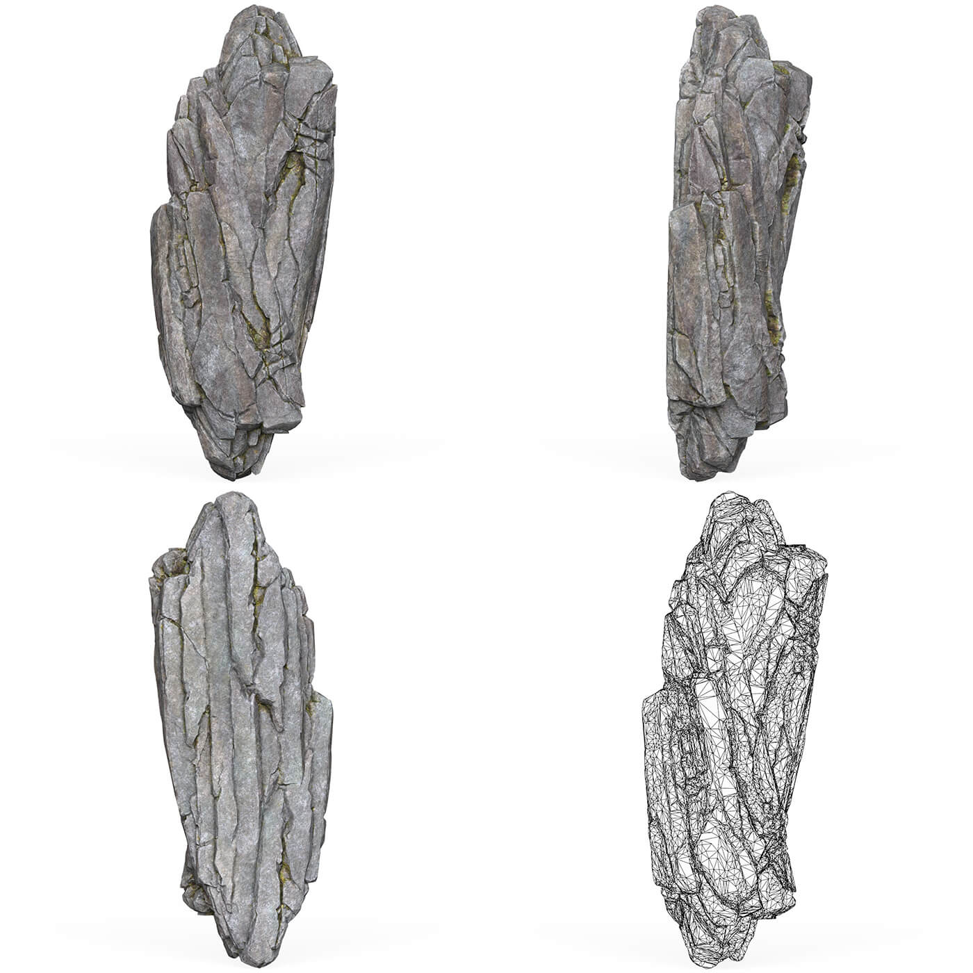 Realistic Low Poly Rock Cliff Collection - 3D Model by TreeWorld3d