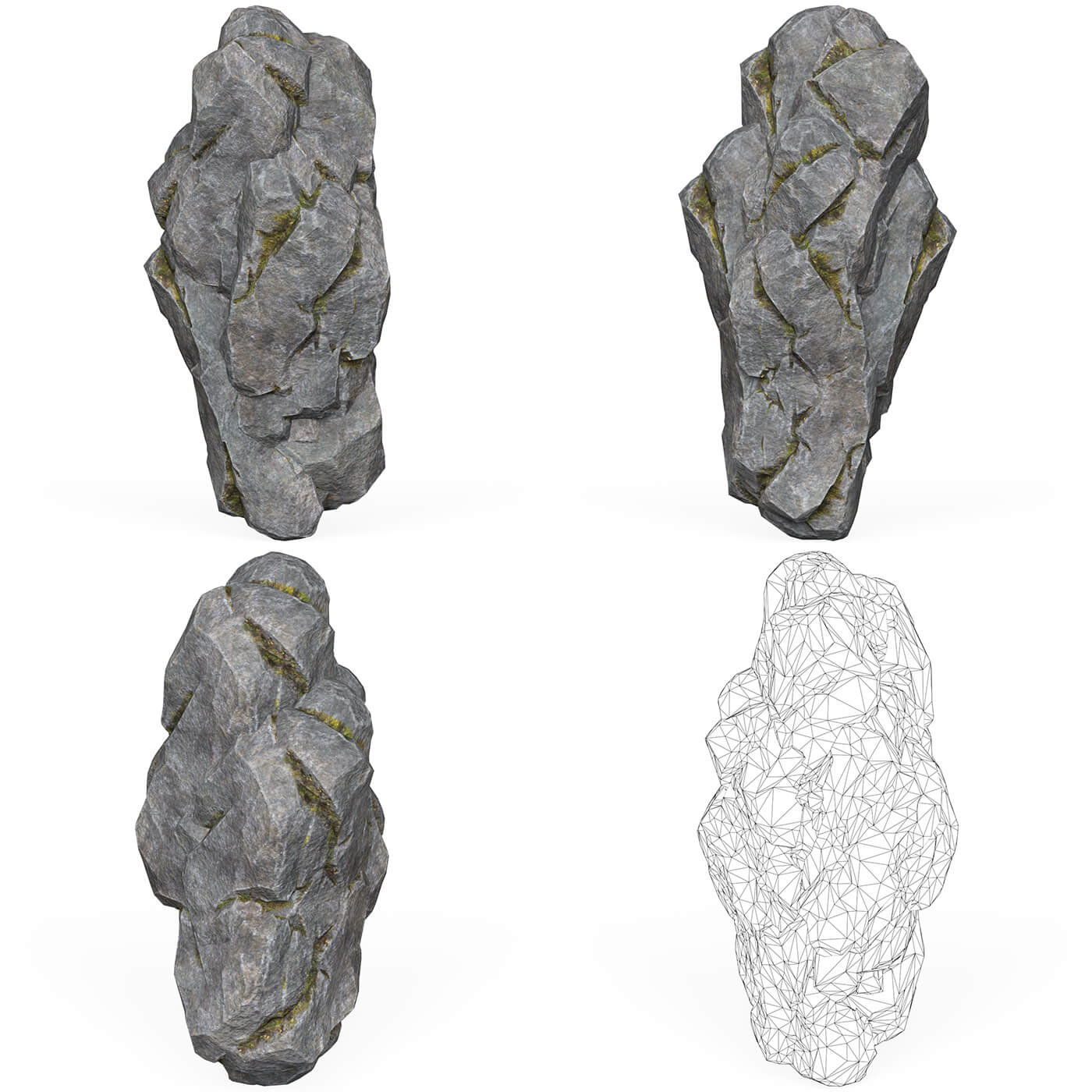 Realistic Low Poly Rock Cliff Collection - 3D Model by TreeWorld3d