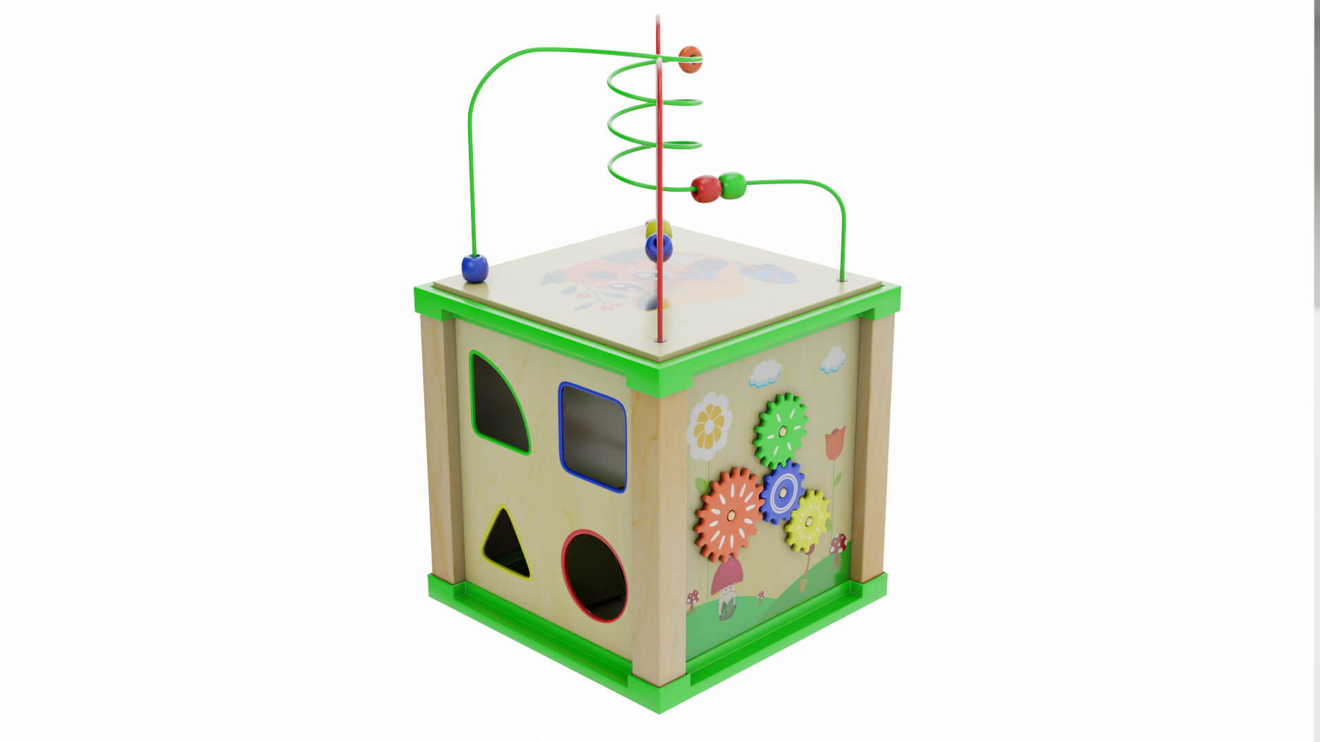 Activity Cube Toy - 3D Model by trenderenderbrad