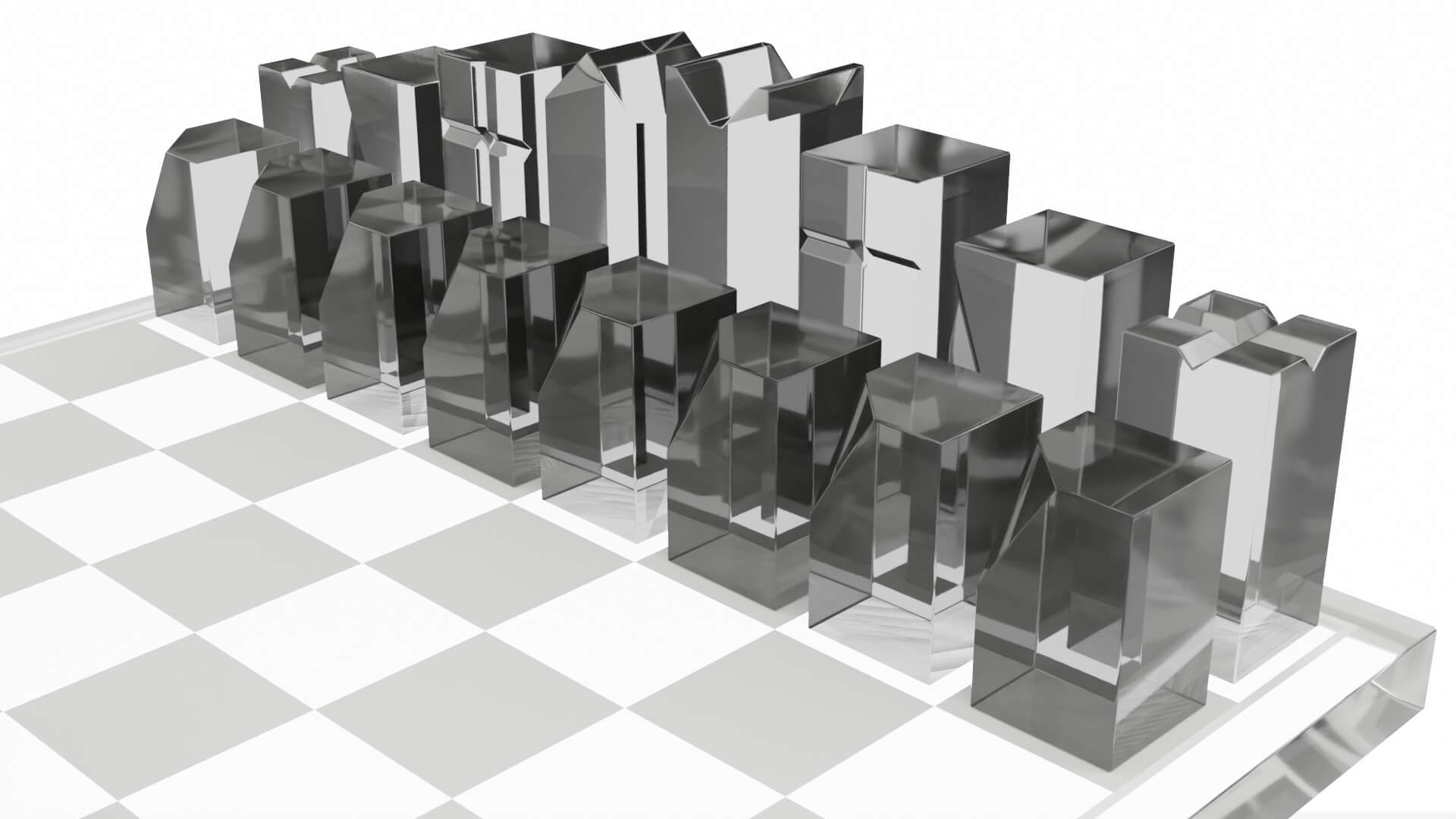 Crystal Chess Set - 3D Model by trenderenderbrad