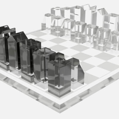 Crystal Chess Set - 3D Model by trenderenderbrad