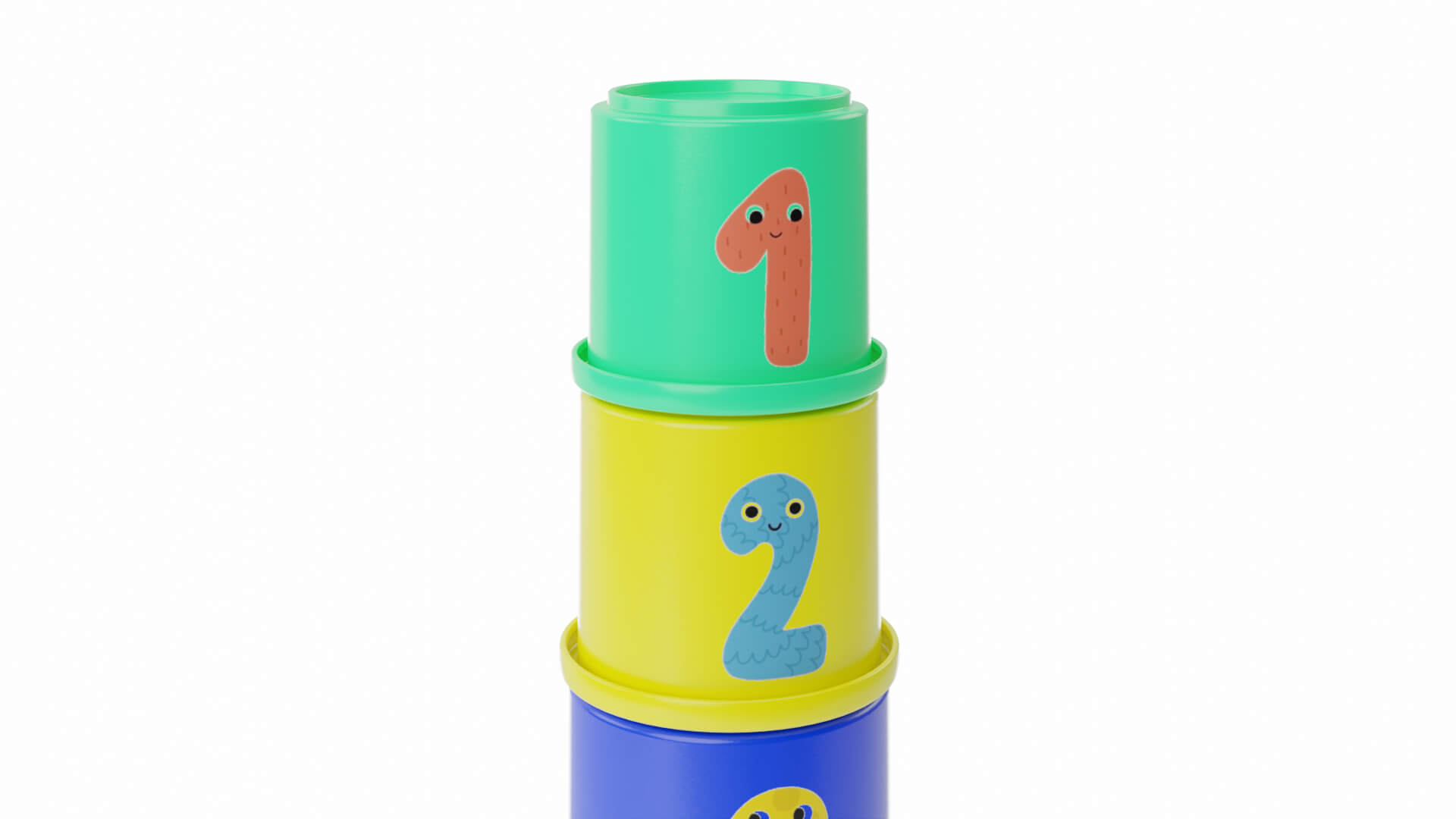 Stacking Cups Toy - 3D Model by trenderenderbrad