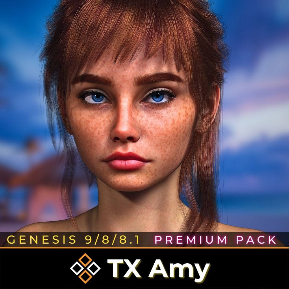 TX Amy Premium PACK for G9 G8 G8.1 3D Render by Tri-X
