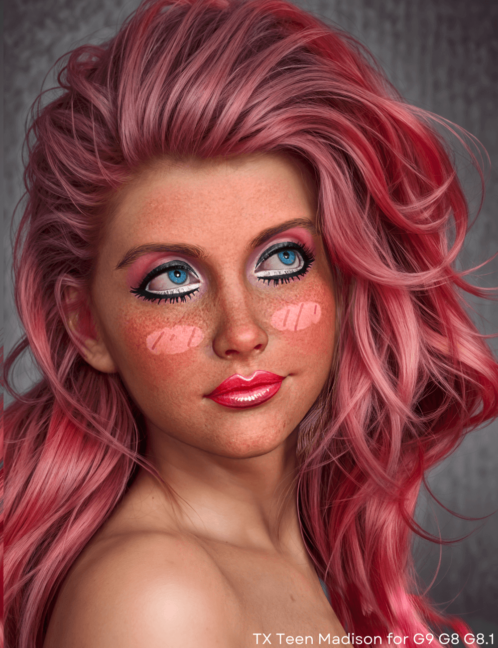 TX Teen Madison Portrait 01 3D Render, Digital Art by Tri-X