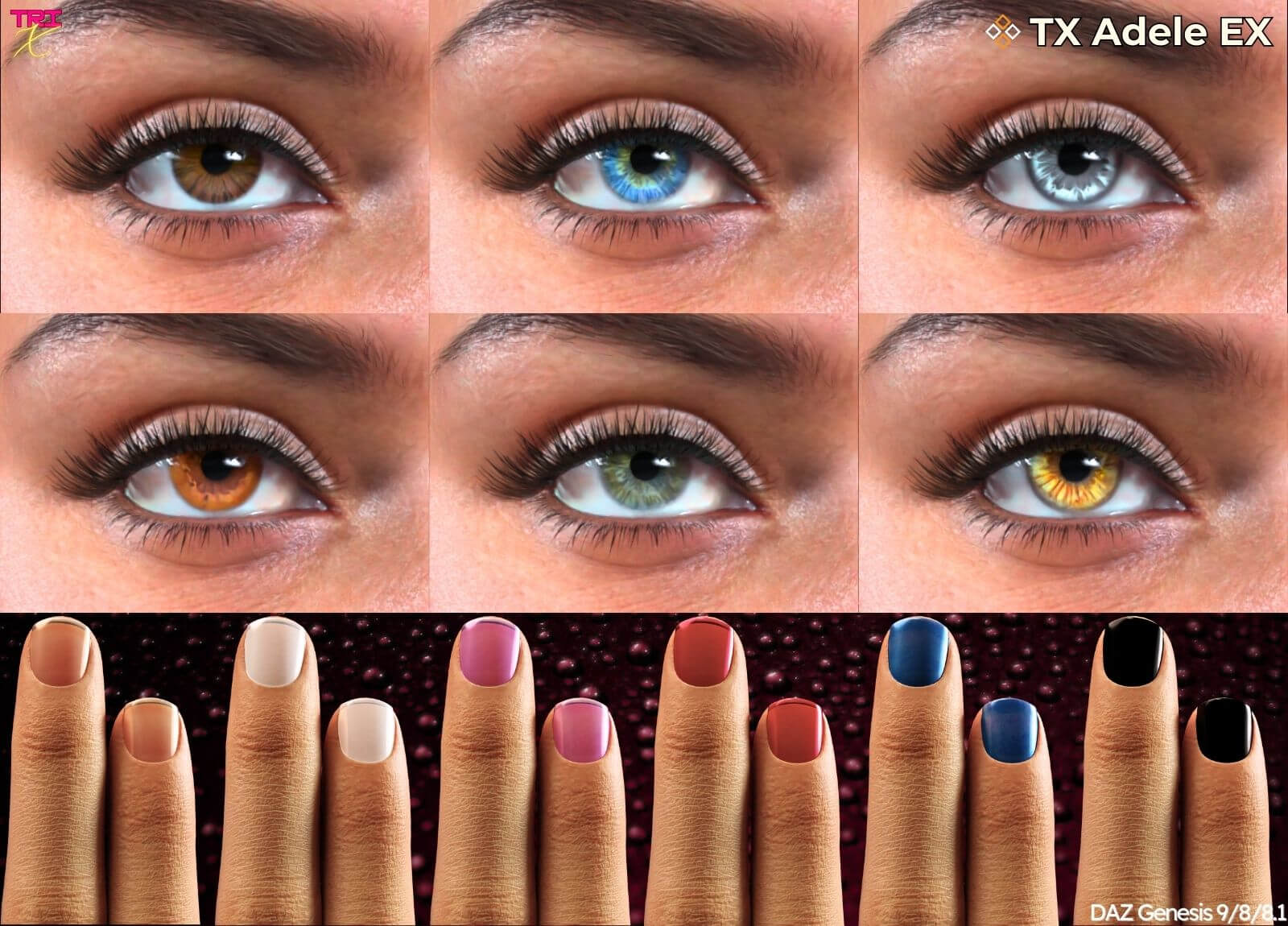 TX Adele EX Premium Pack for G9 G8 G8.1 - Daz Content by Tri-X