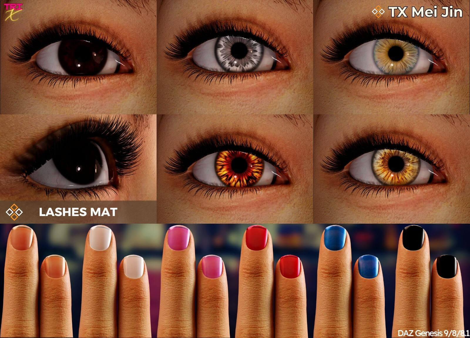 TX Mei Jin Premium Pack for G9 G8 G8.1 - Daz Content by Tri-X