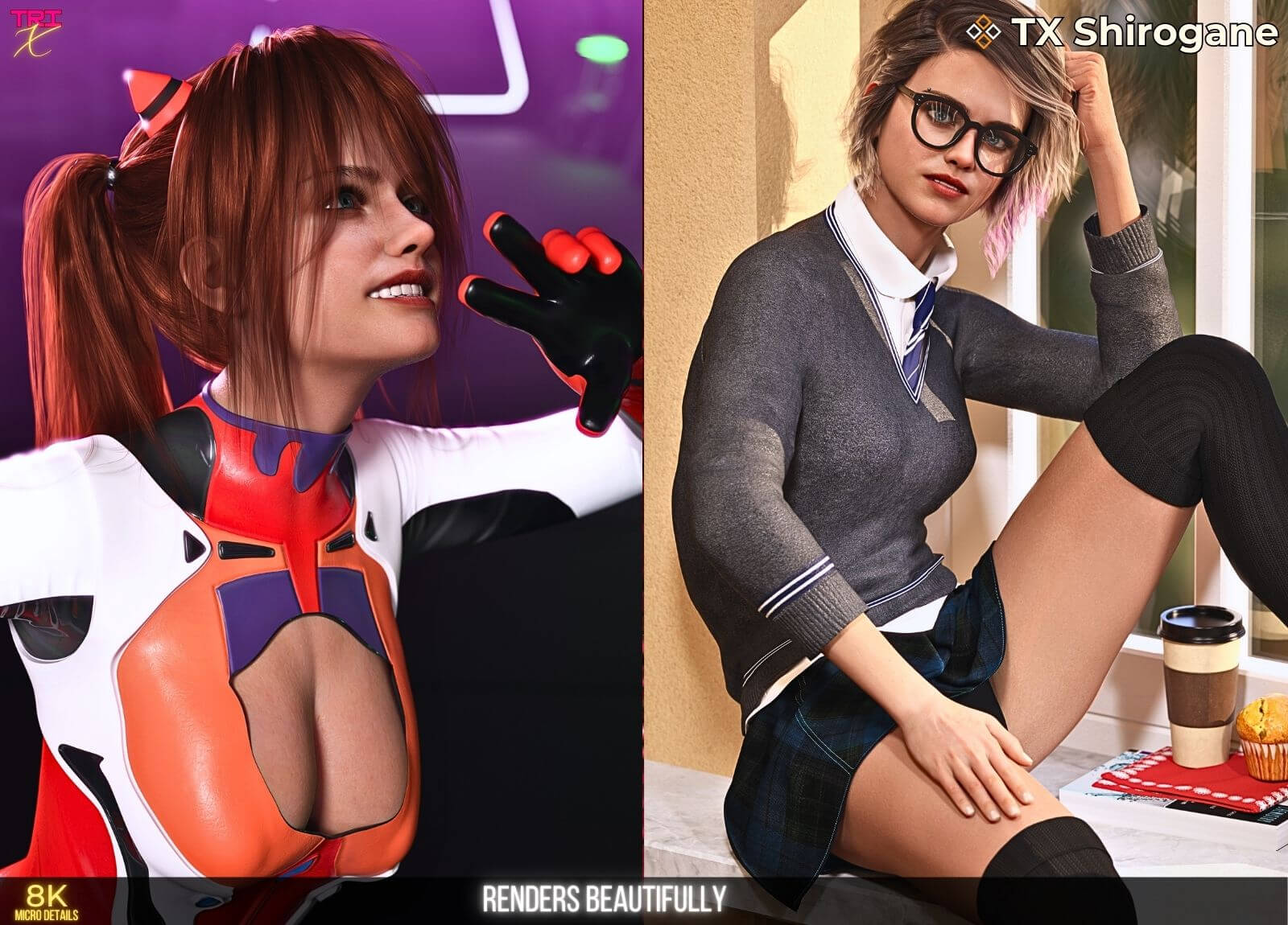 TX Shirogane Premium Pack for G9 G8 G8.1 - Daz Content by Tri-X