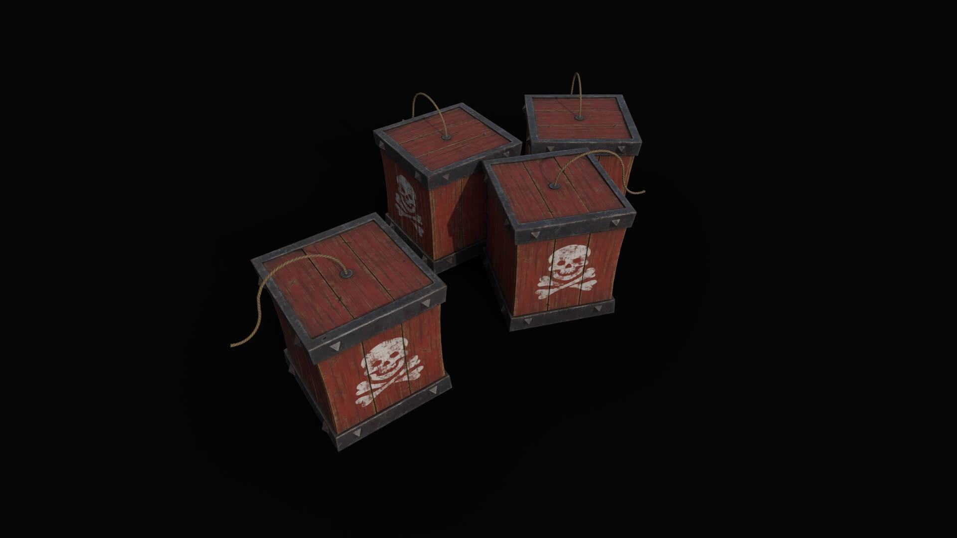 Gunpowder Barrels - 3D Model by TridentCorp