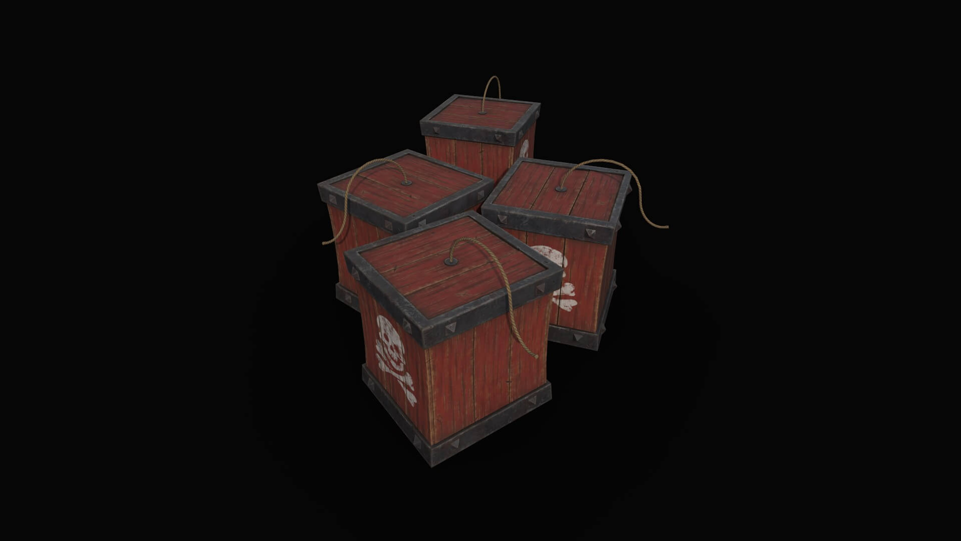 Gunpowder Barrels - 3D Model by TridentCorp