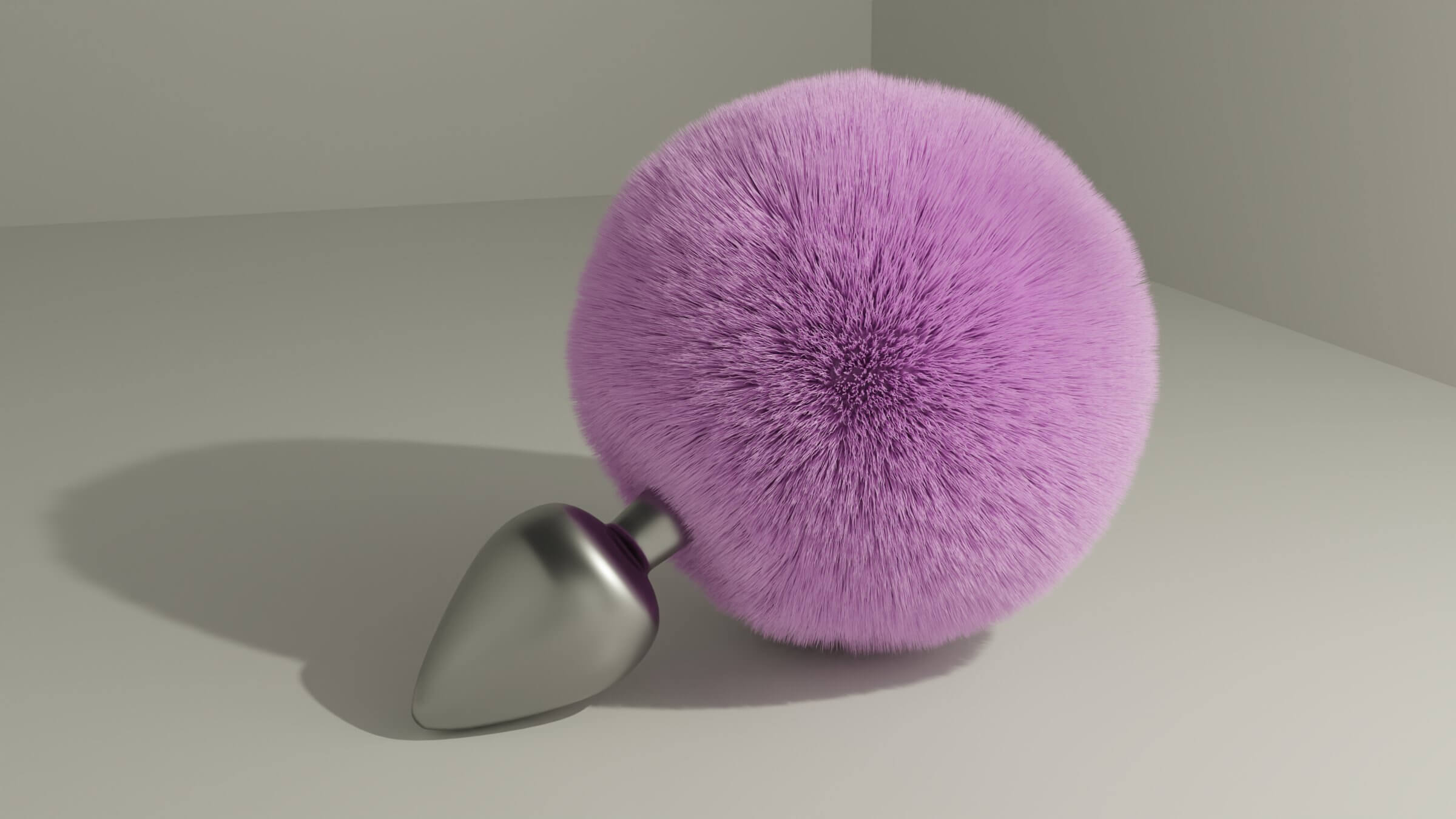 Bunnytail Butt Plug - 3D Model by TriDsign