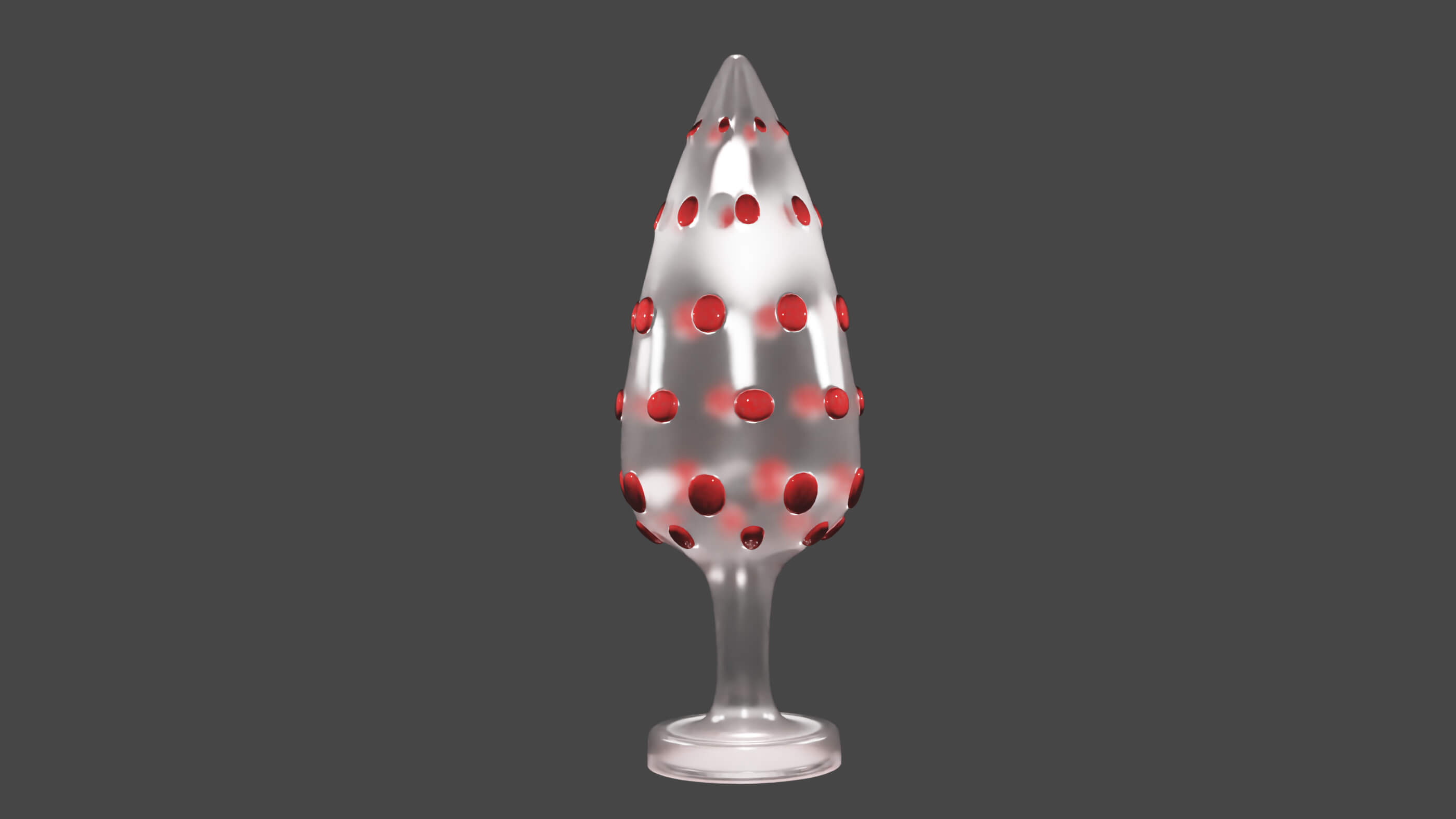 Glass Buttplug Sextoy - 3D Model by TriDsign