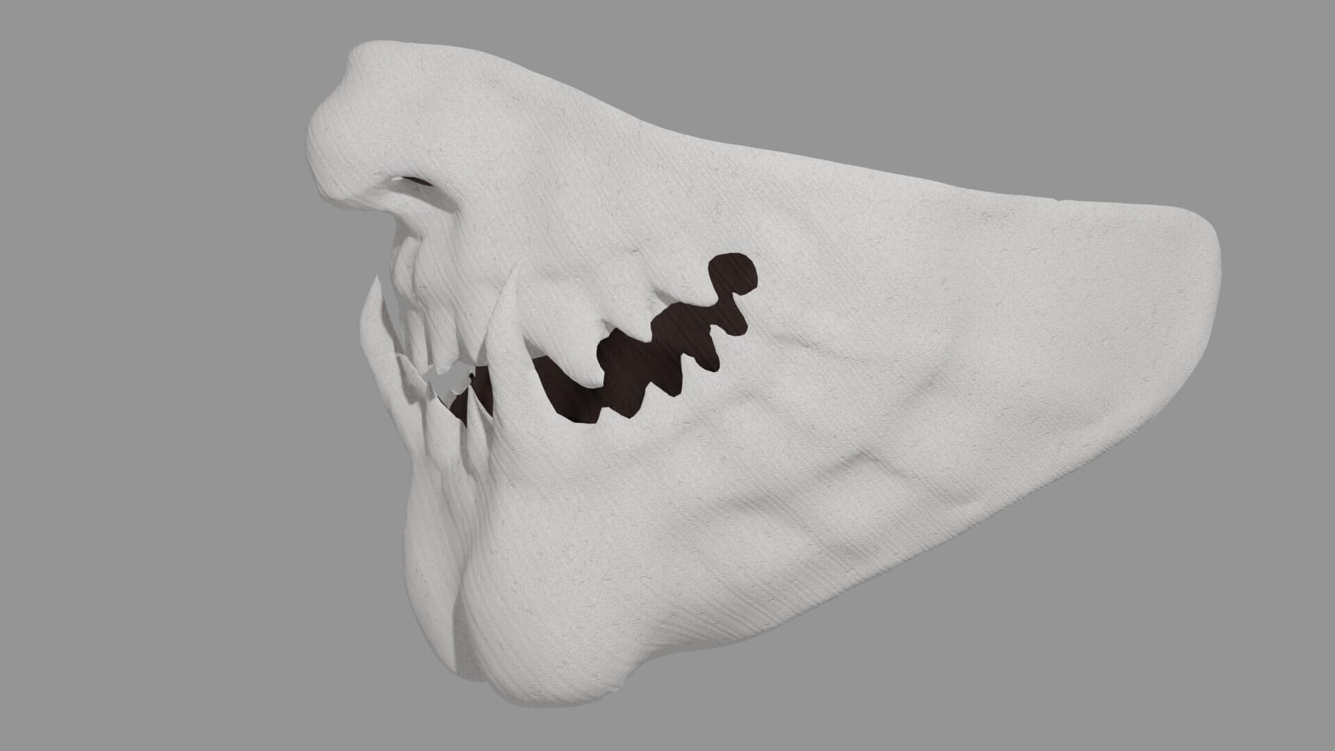 Japanese Oni Half Mask - 3D Model by TriDsign