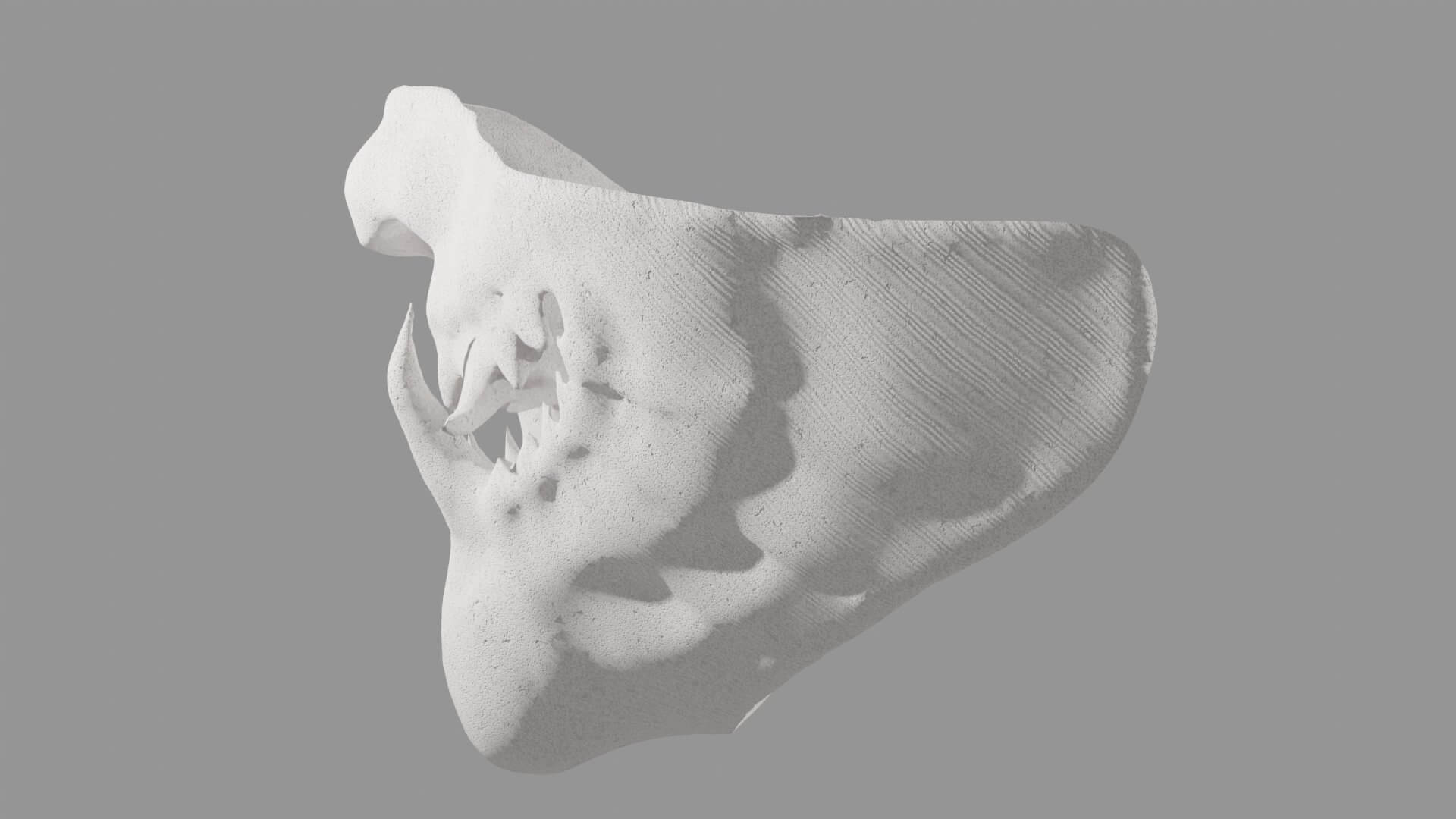 Japanese Oni Half Mask - 3D Model by TriDsign