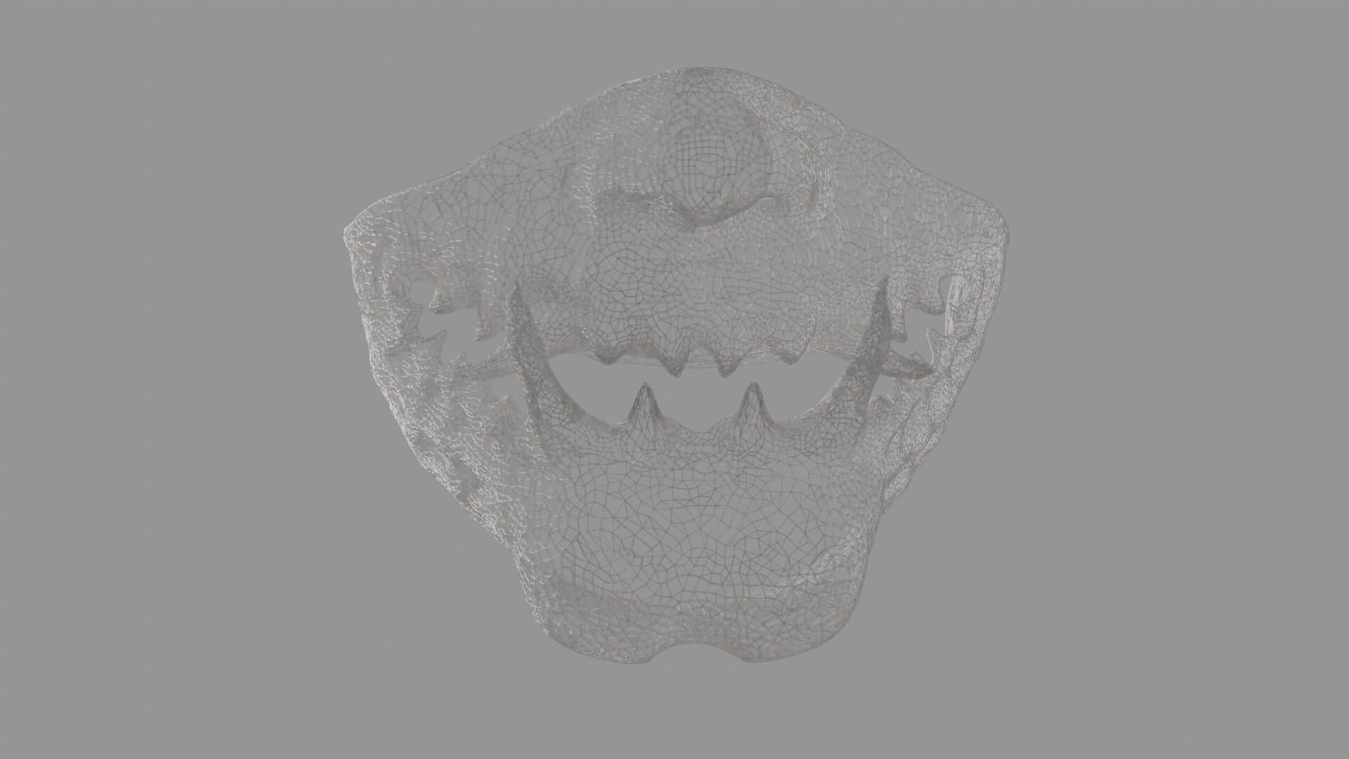 Japanese Oni Half Mask - 3D Model by TriDsign